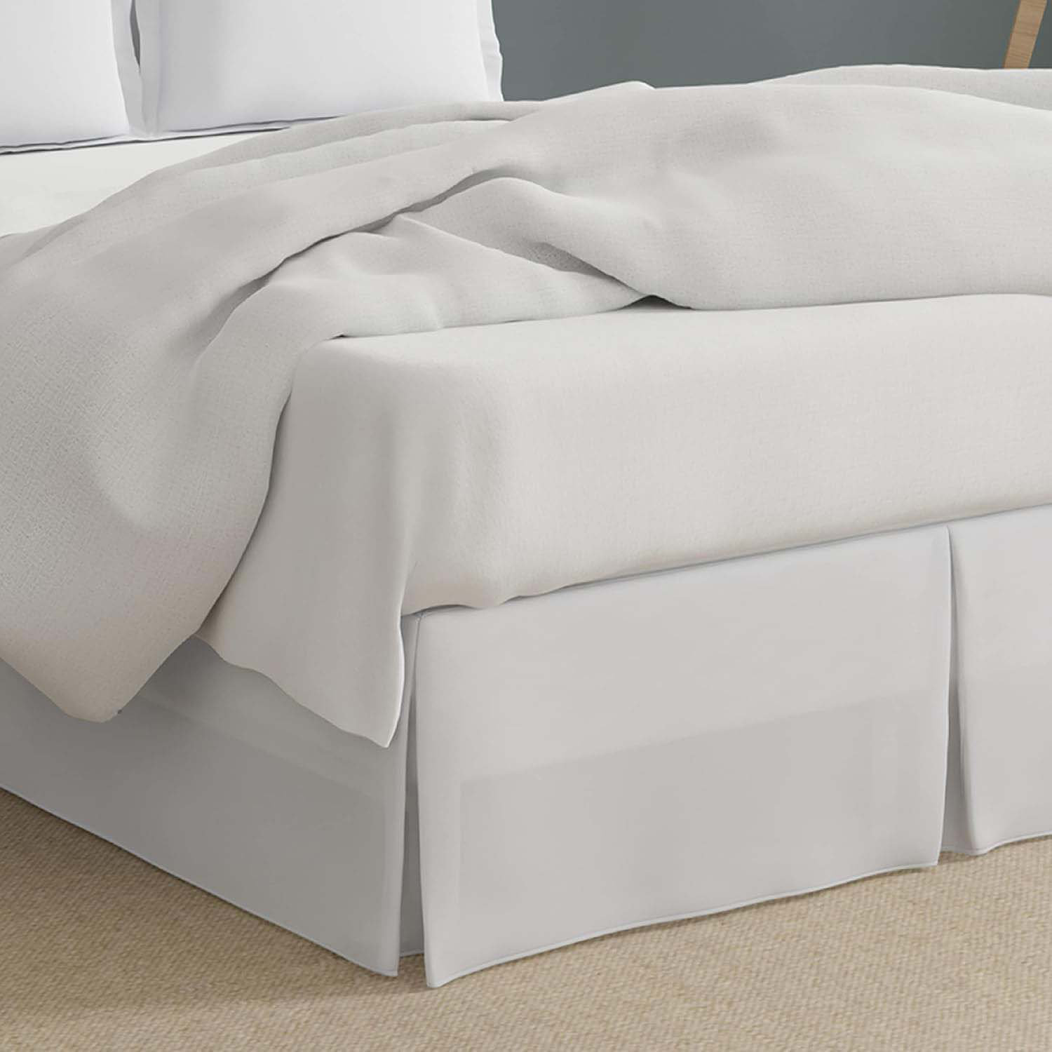 BEFIHO Never Lift Your Mattress Wrap Around Bed Skirt, Classic Style ...