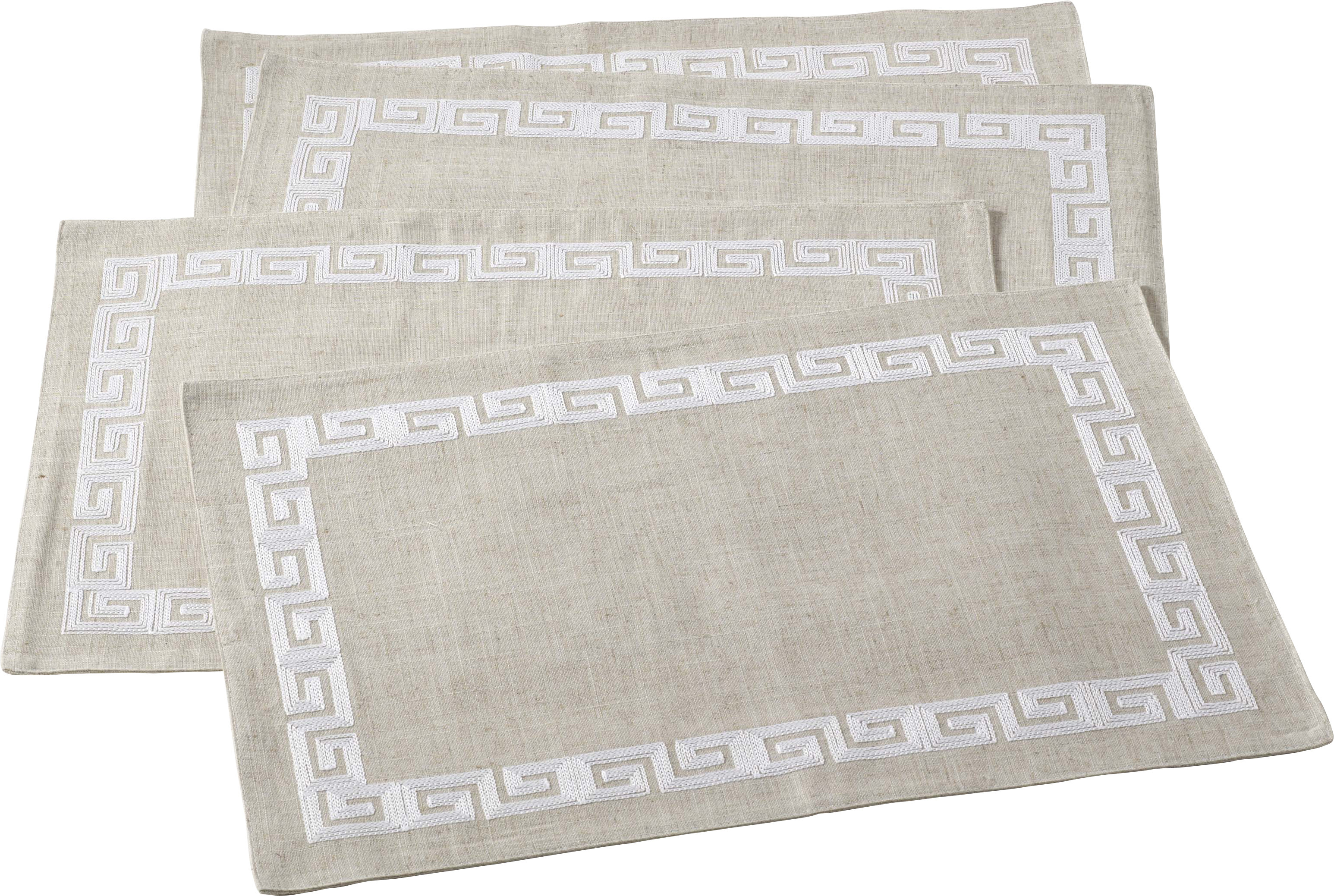 Mercer41 Badley Stitched Greek Key Design 19" Placemat & Reviews | Wayfair