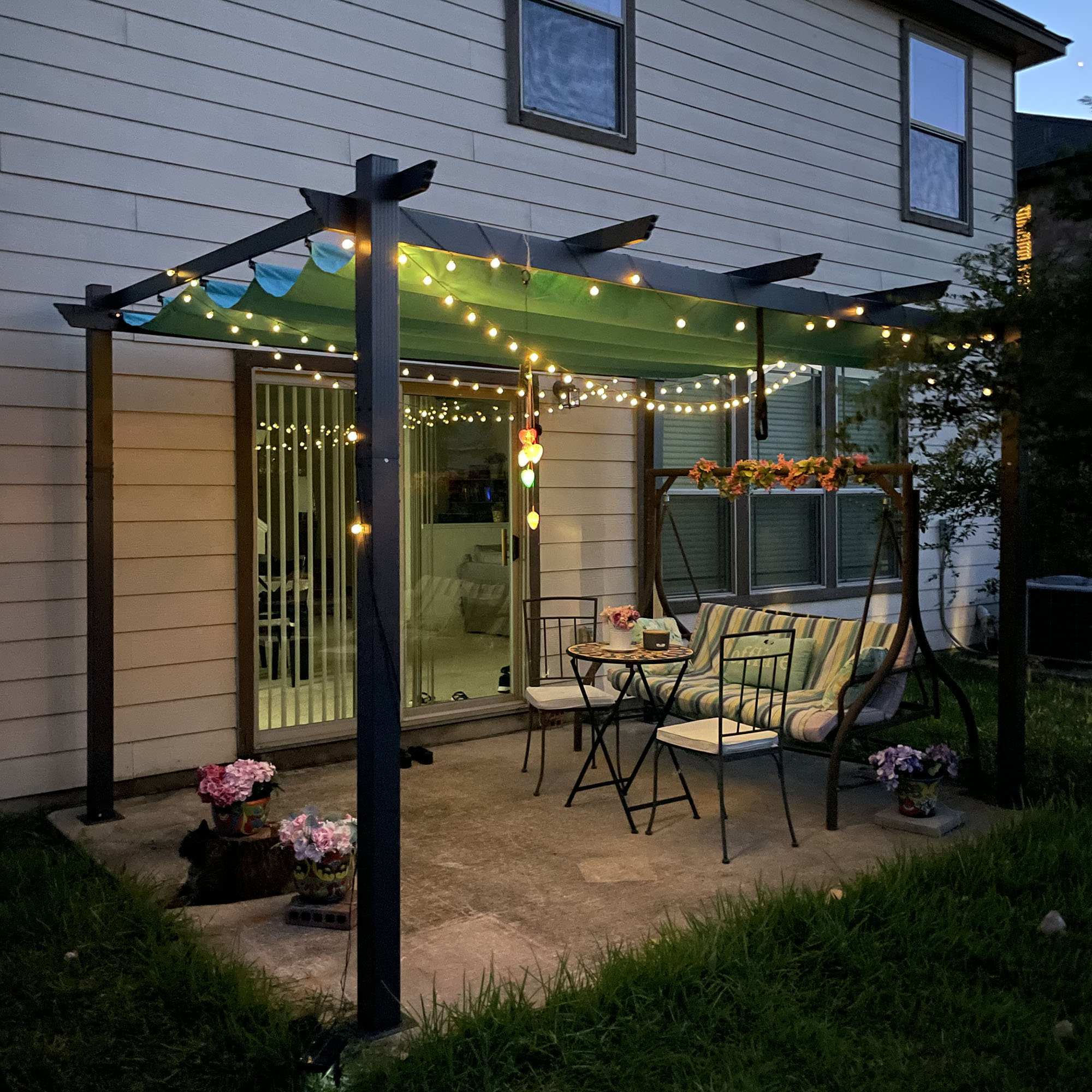 Purple Leaf Sim Aluminum Pergola with Canopy & Reviews | Wayfair