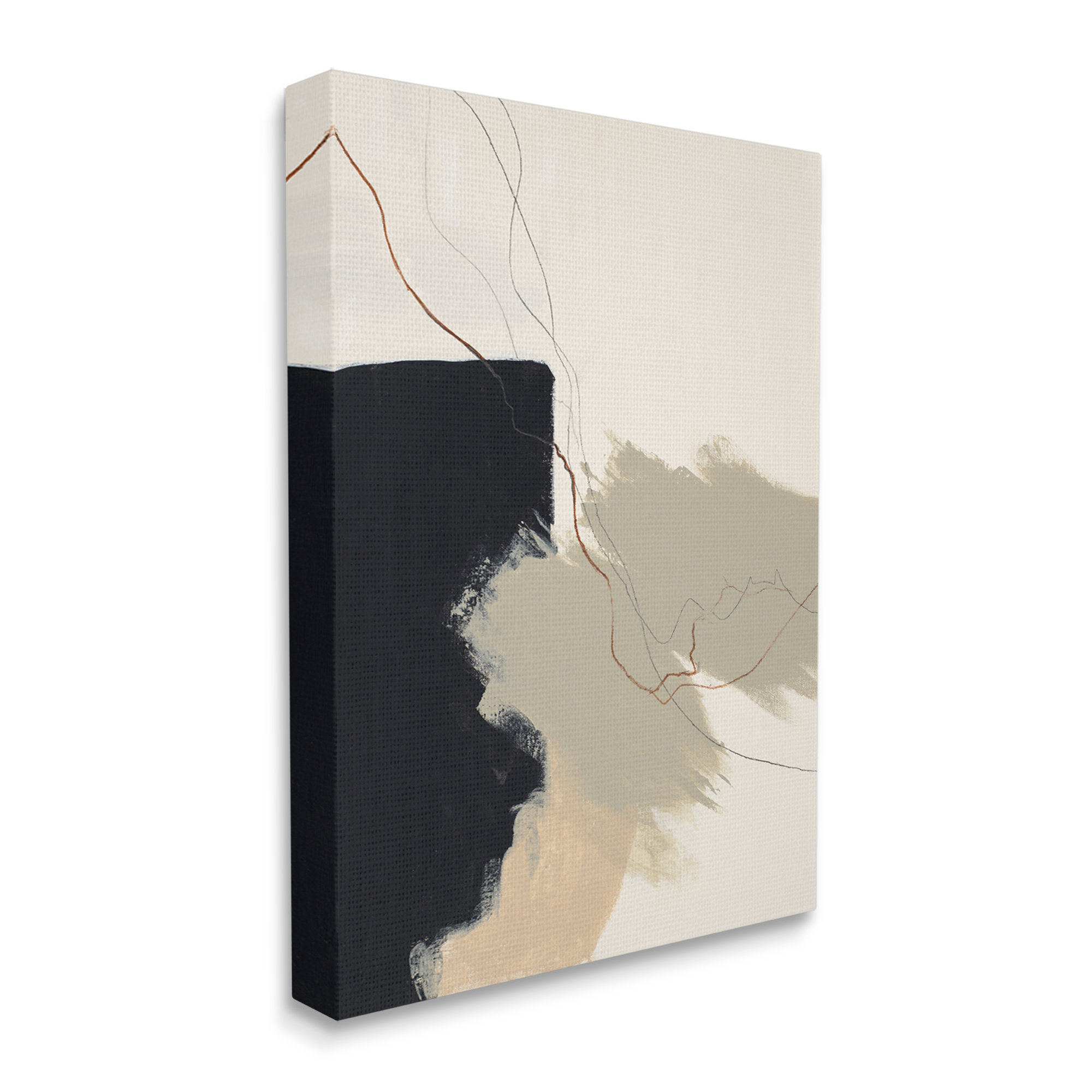 Wrought Studio Soft Paint Strokes with Line Canvas Wall Art by Patricia ...