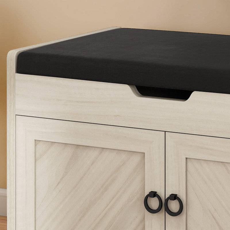Breakwater Bay Shoe Bench Cabinet Storage Organizer With Padded Seat ...
