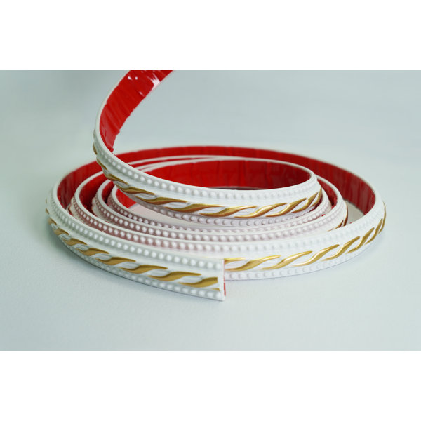 Colamo Gilded White 16.4ft x0.79in x 0.28in Peel And Stick Molding Trim ...