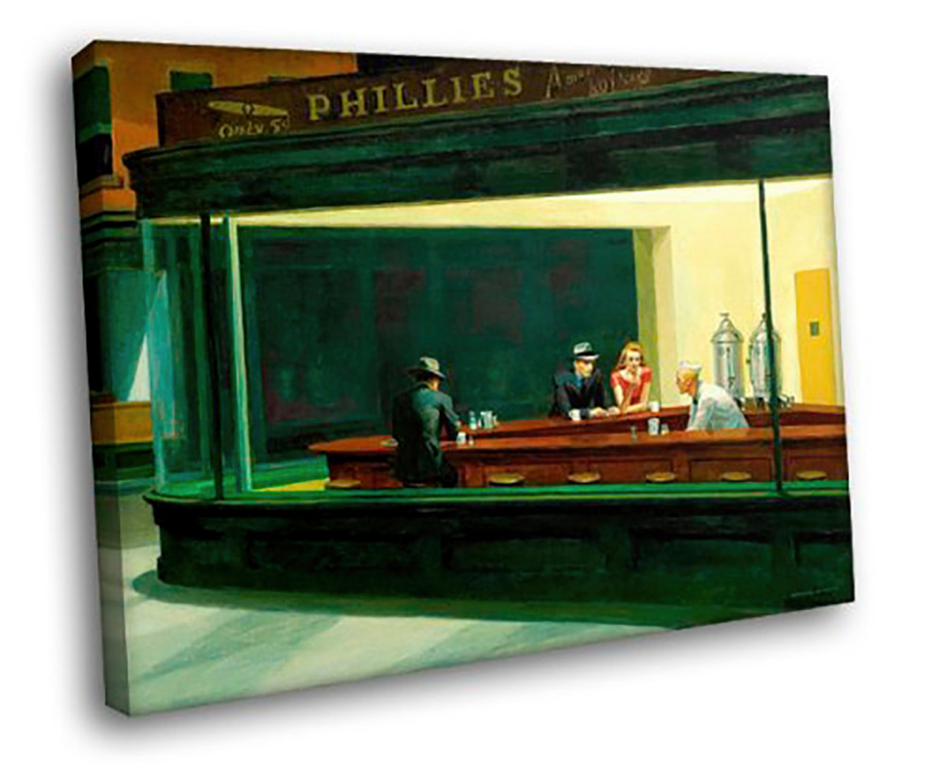 Lark Manor Miko 'Nighthawks Phillies' by Edward Hopper Painting Print ...