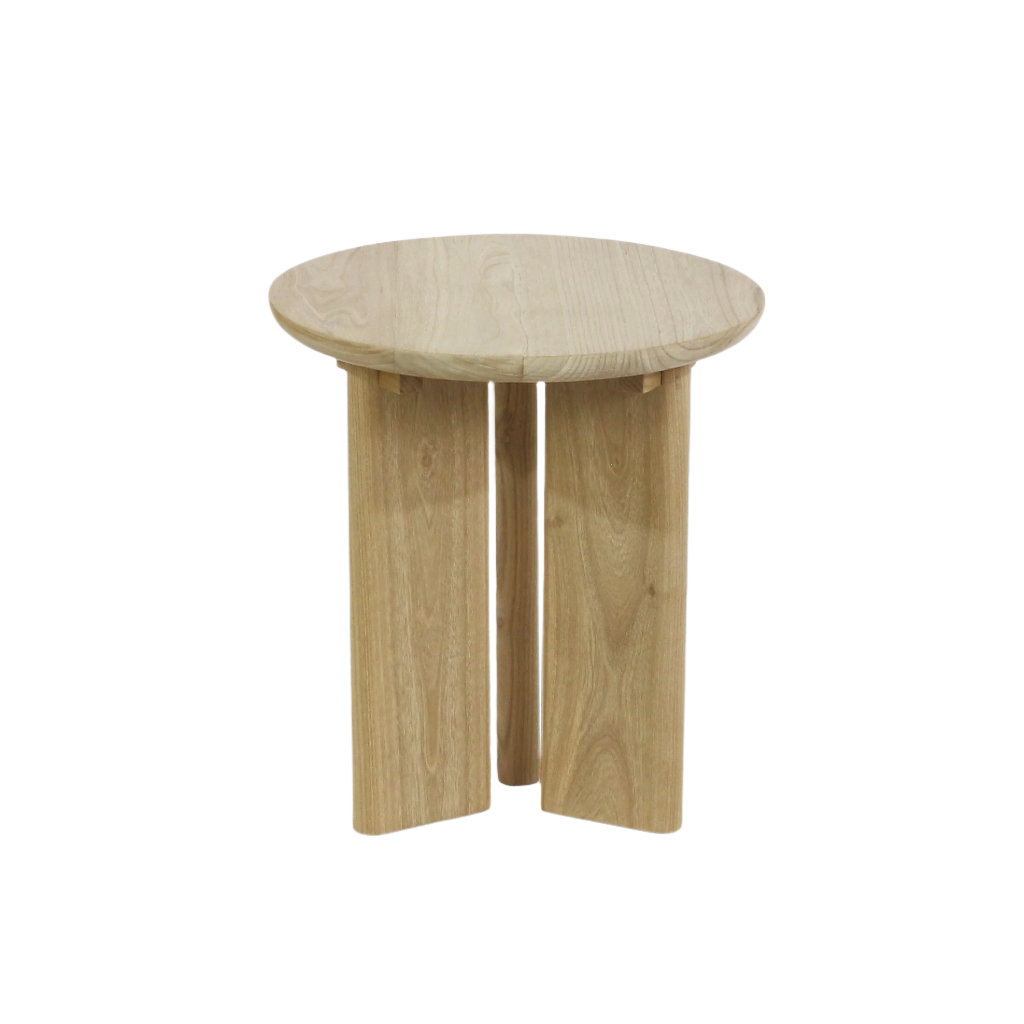 Hokku Designs Clarence Round Oak Wood Small Coffee Table | Wayfair