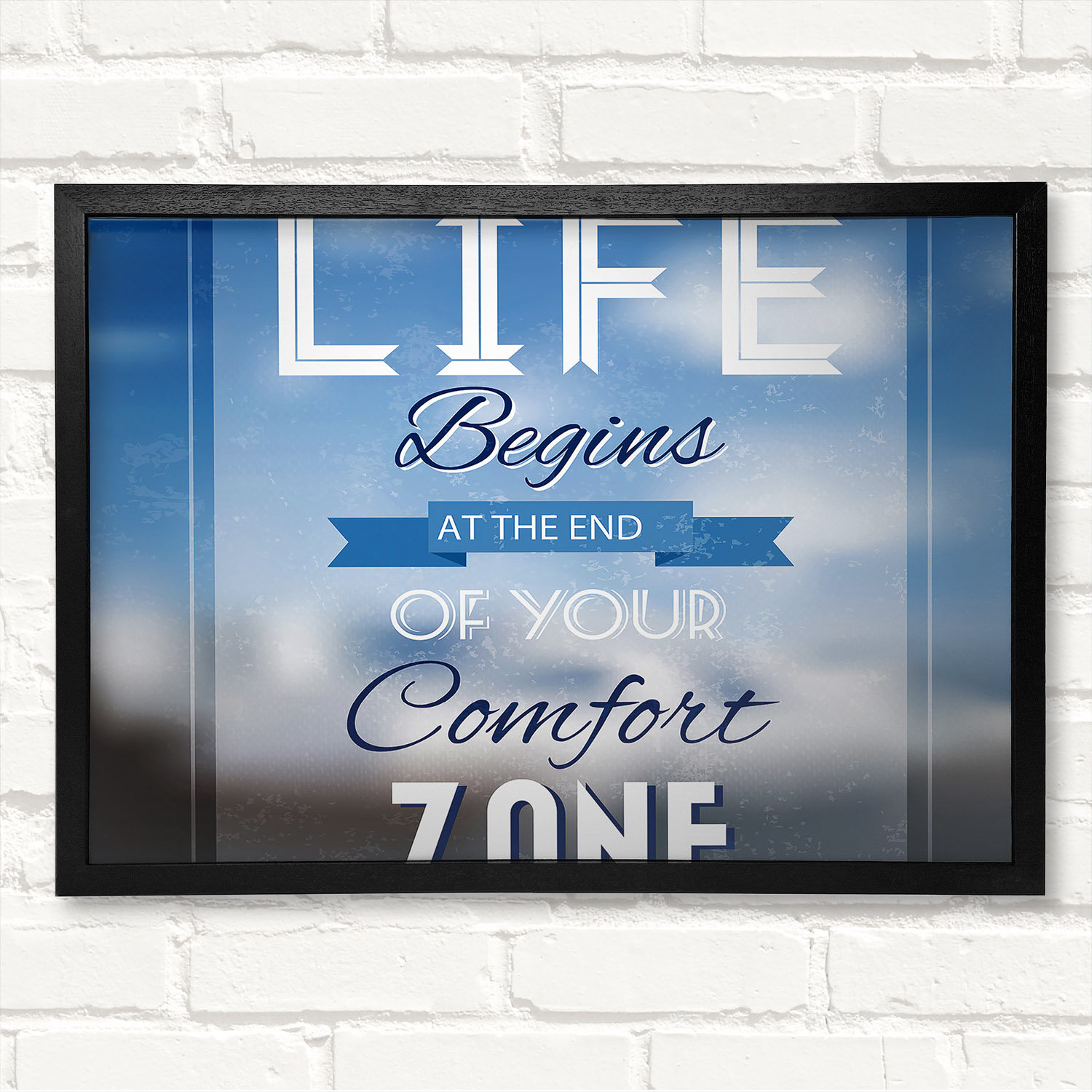 Happy Larry Closed Corner Frame Print on Wood | Wayfair.co.uk
