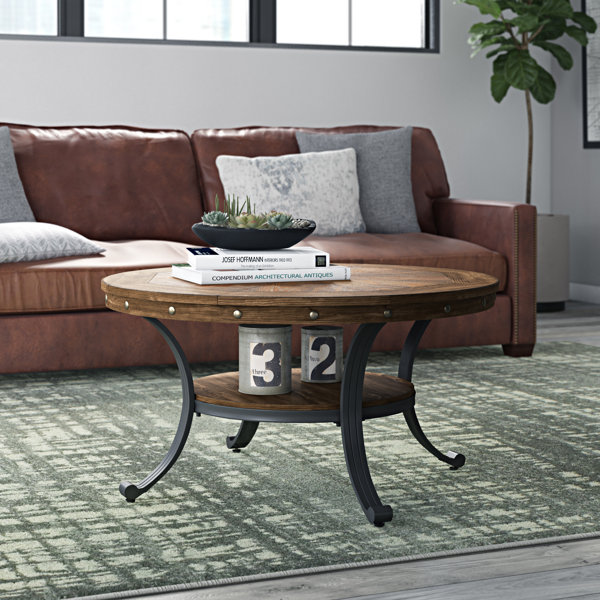 Round-crank-coffee-table | Wayfair