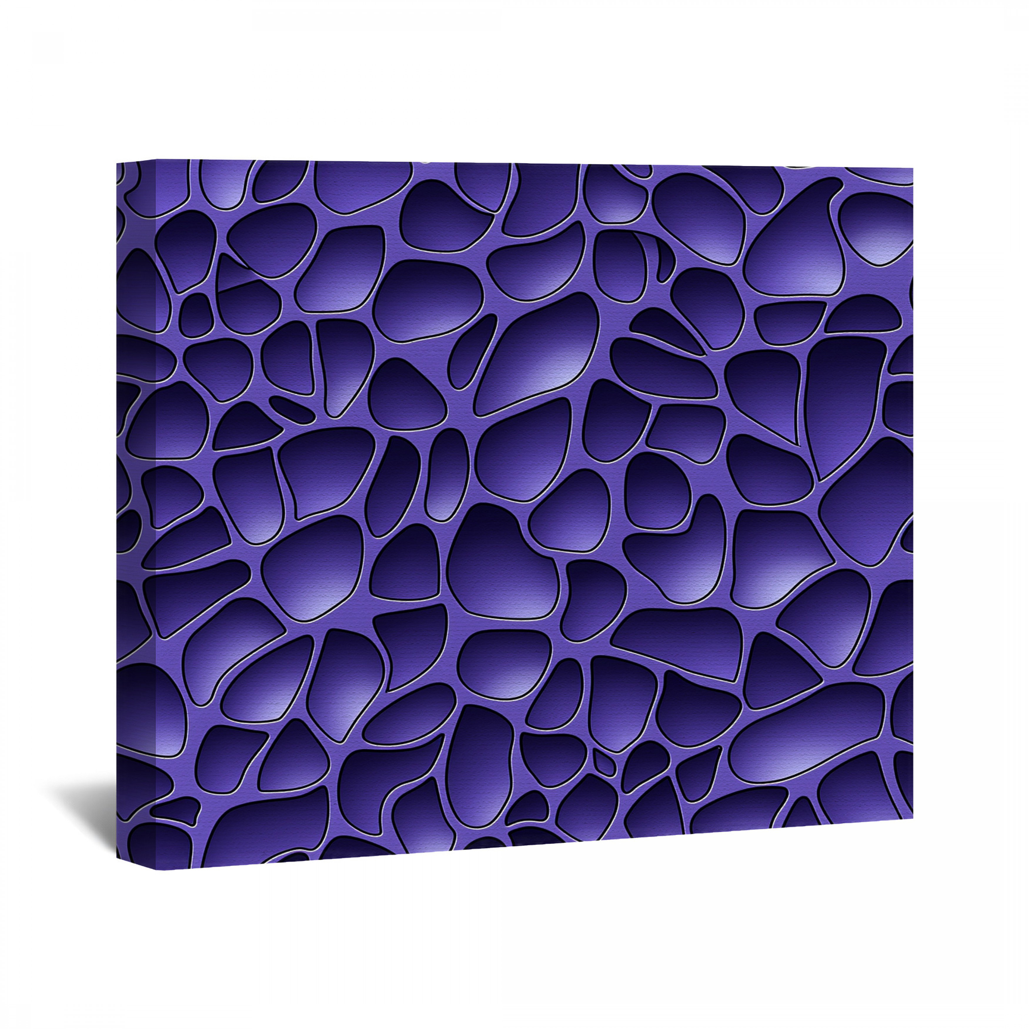 Ivy Bronx Purple Cells Canvas Wrap - Geometric Wall Decor | Wayfair