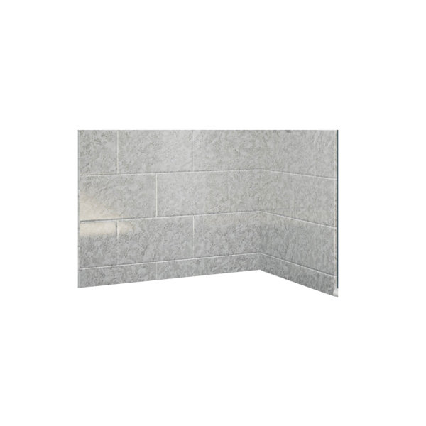 Avora Bath 11x20 Tile SilverStone Acrylic Alcove Shower Walls 60"W x 36 ...