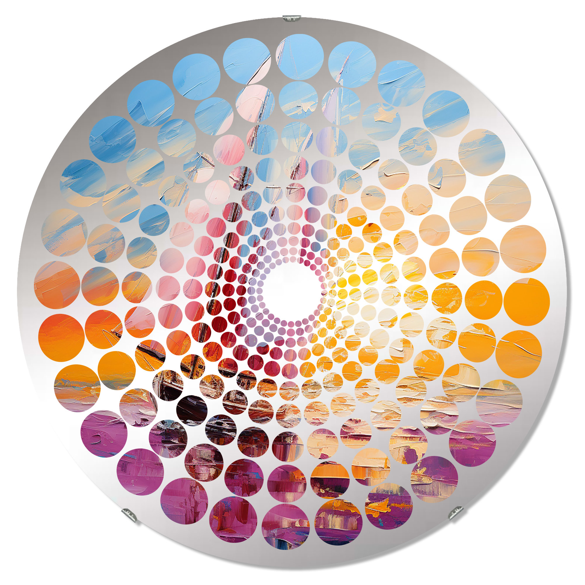 Design Art Minimalism Sailboat Rhythms VII - Radial Dot Decorative ...