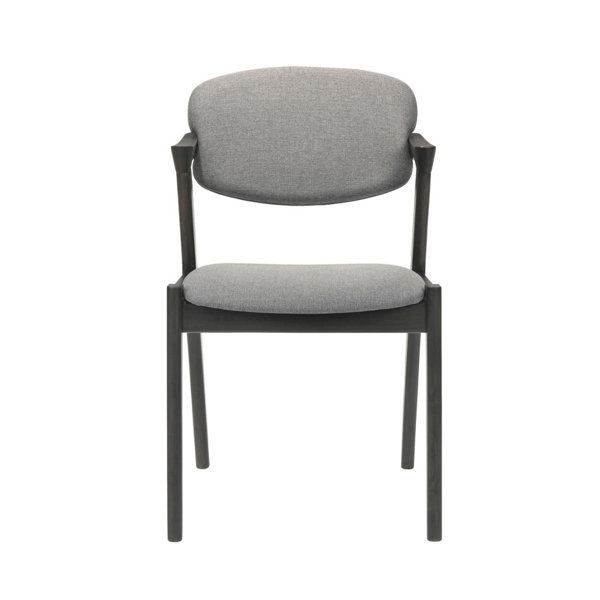 Corrigan Studio® Ghormly Upholstered Back Side Chair in Black | Wayfair