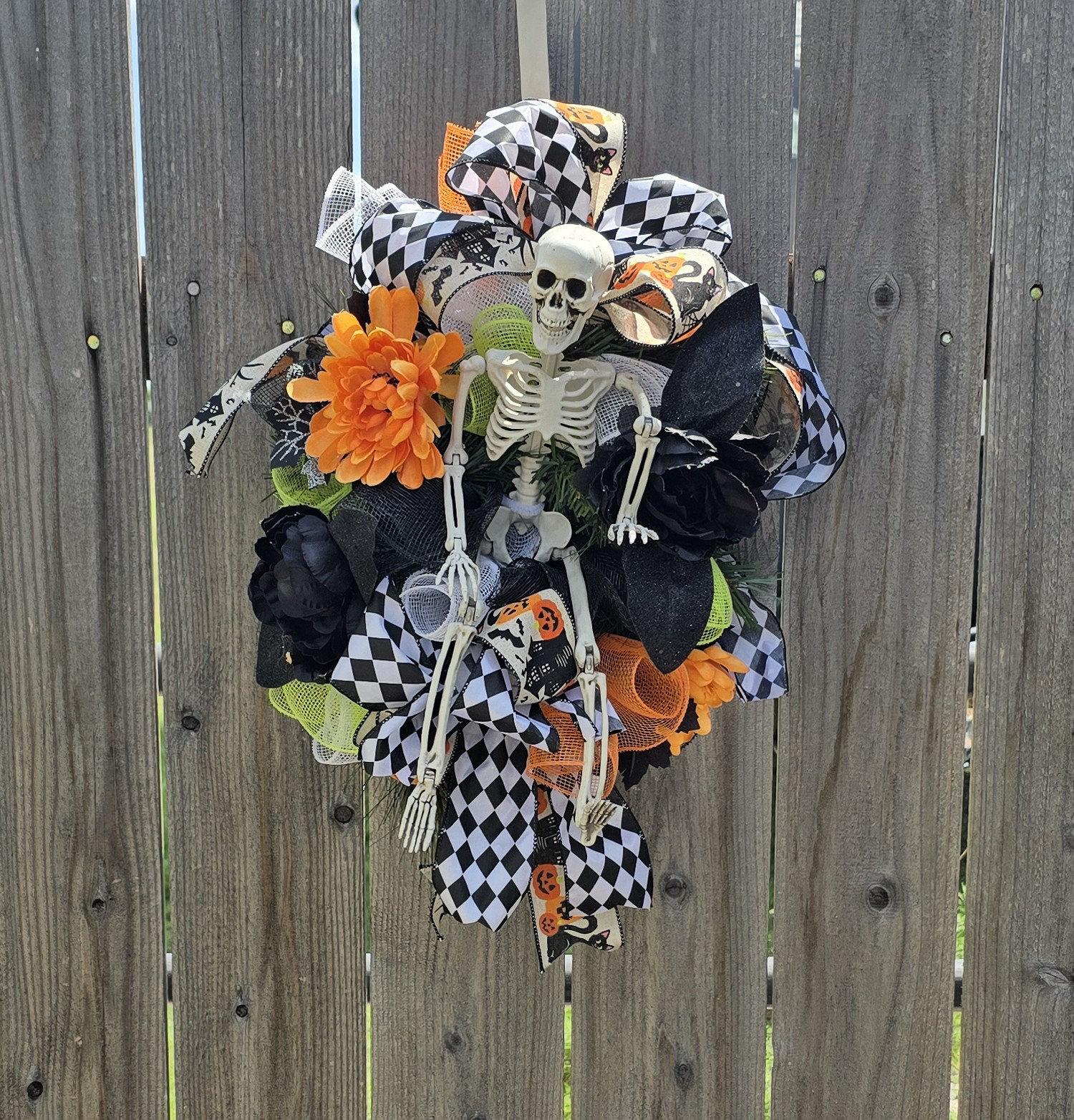Ophelia & Co. Halloween Skeleton Wreath | Wayfair