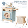ROBUD Playset 3 Wooden Washing Machine Play Kitchen Toy for Kids ...