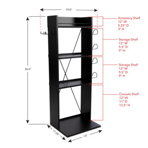 Rebrilliant Game Central Multimedia Storage Rack & Reviews | Wayfair