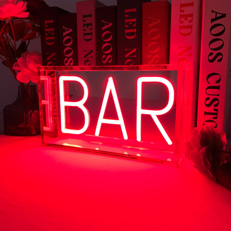 Trinx Bar 10" LED Neon Sign Box | Wayfair