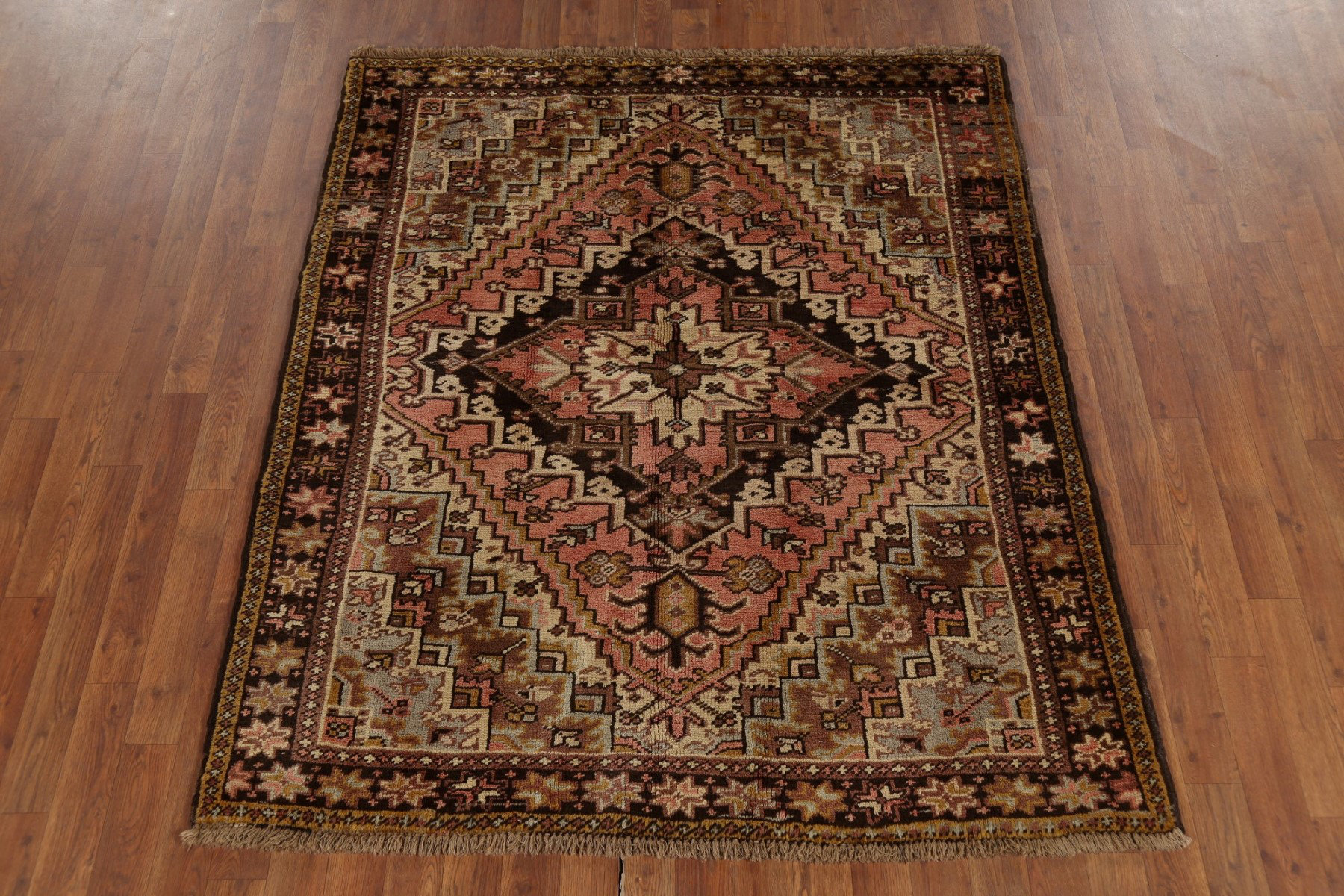 Bloomsbury Market Geometric Wool Square Rug 5x5 | Wayfair
