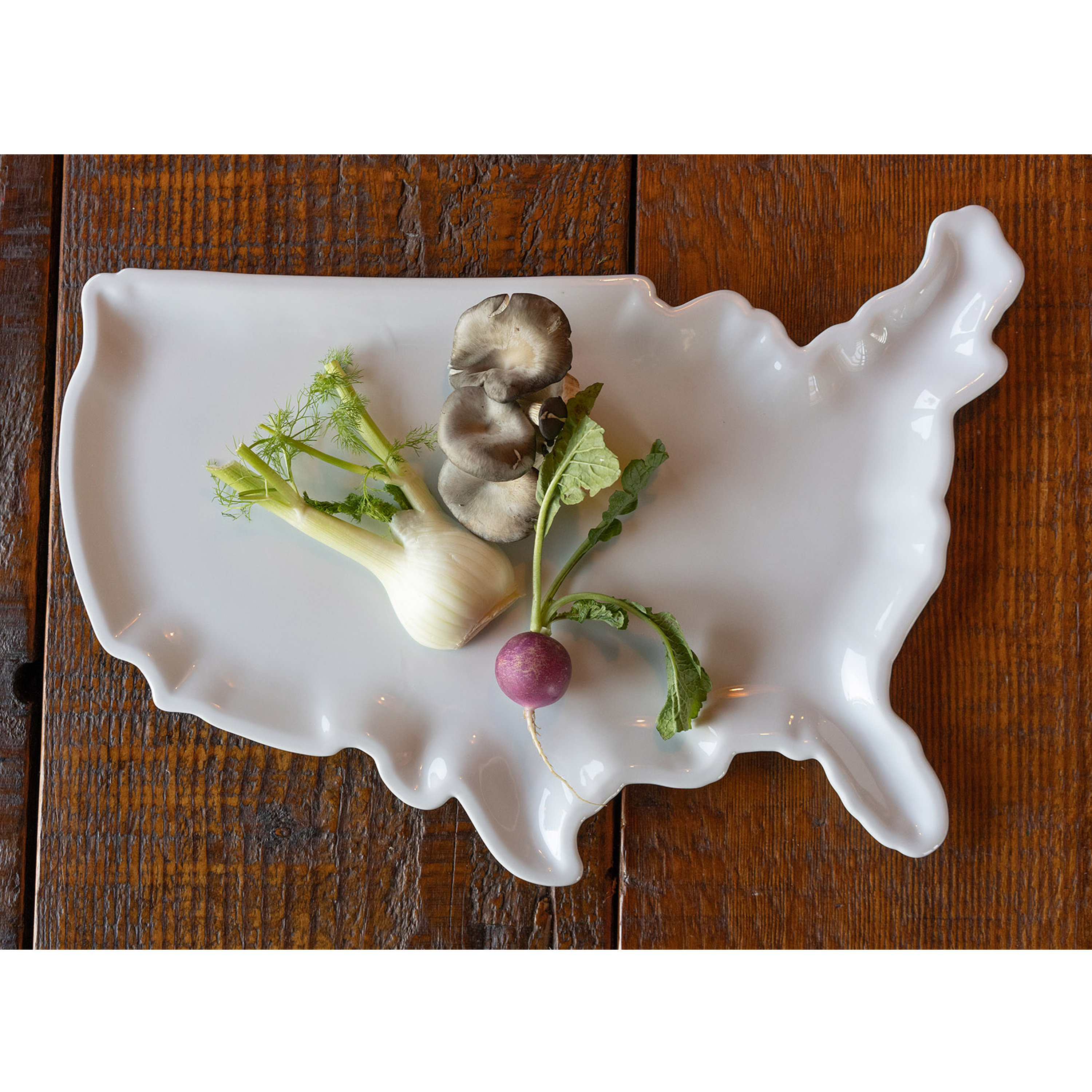 Trinx BIA Cordon Bleu Porcelain USA-shaped Platter | Wayfair