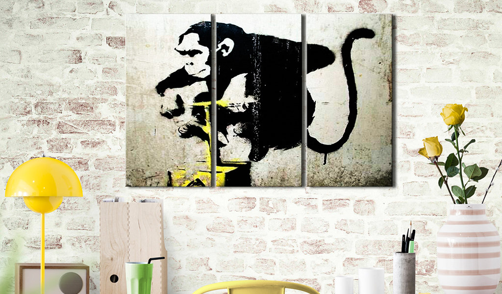 Artgeist Monkey TNT Detonator by Banksy wall art on canvas | Wayfair.co.uk