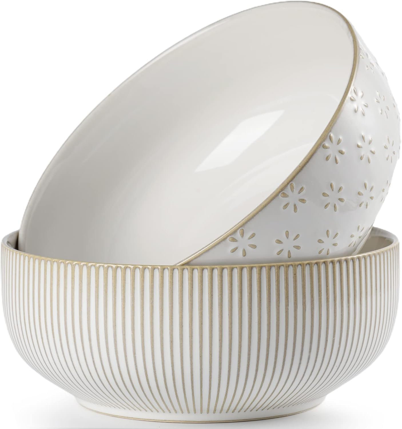 Dakota Fields Serving Bowls, Ceramic Salad Bowl Set Of 2 | Wayfair