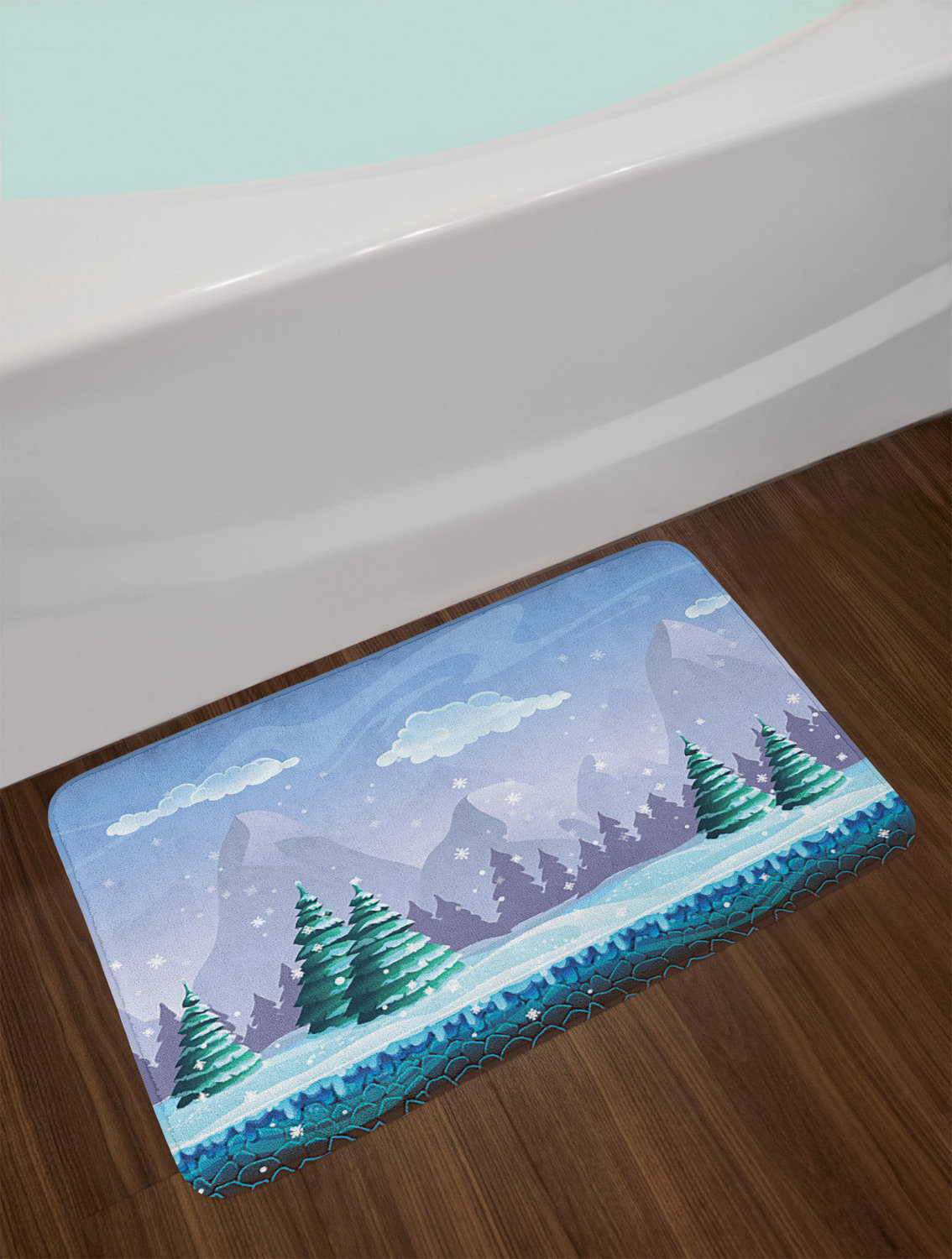 East Urban Home Illustration of Horizontally ed Hills Mountains Clouds ...