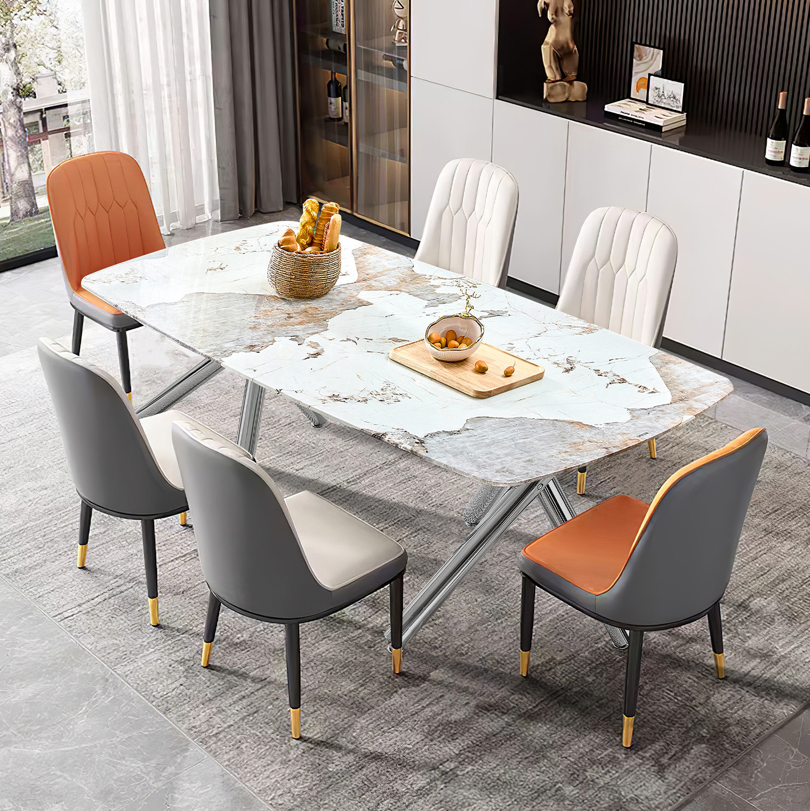 Ivy Bronx 70" Large Rectangular Dining Table, Kichen Table With ...