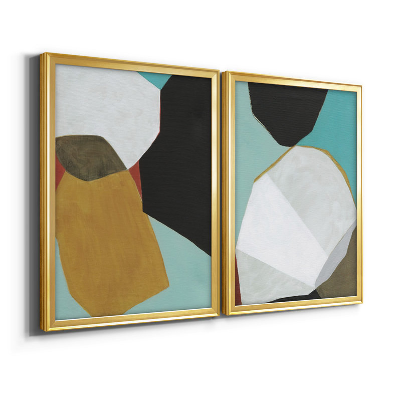Wade Logan® Graphica I Framed On Canvas 2 Pieces Print & Reviews | Wayfair