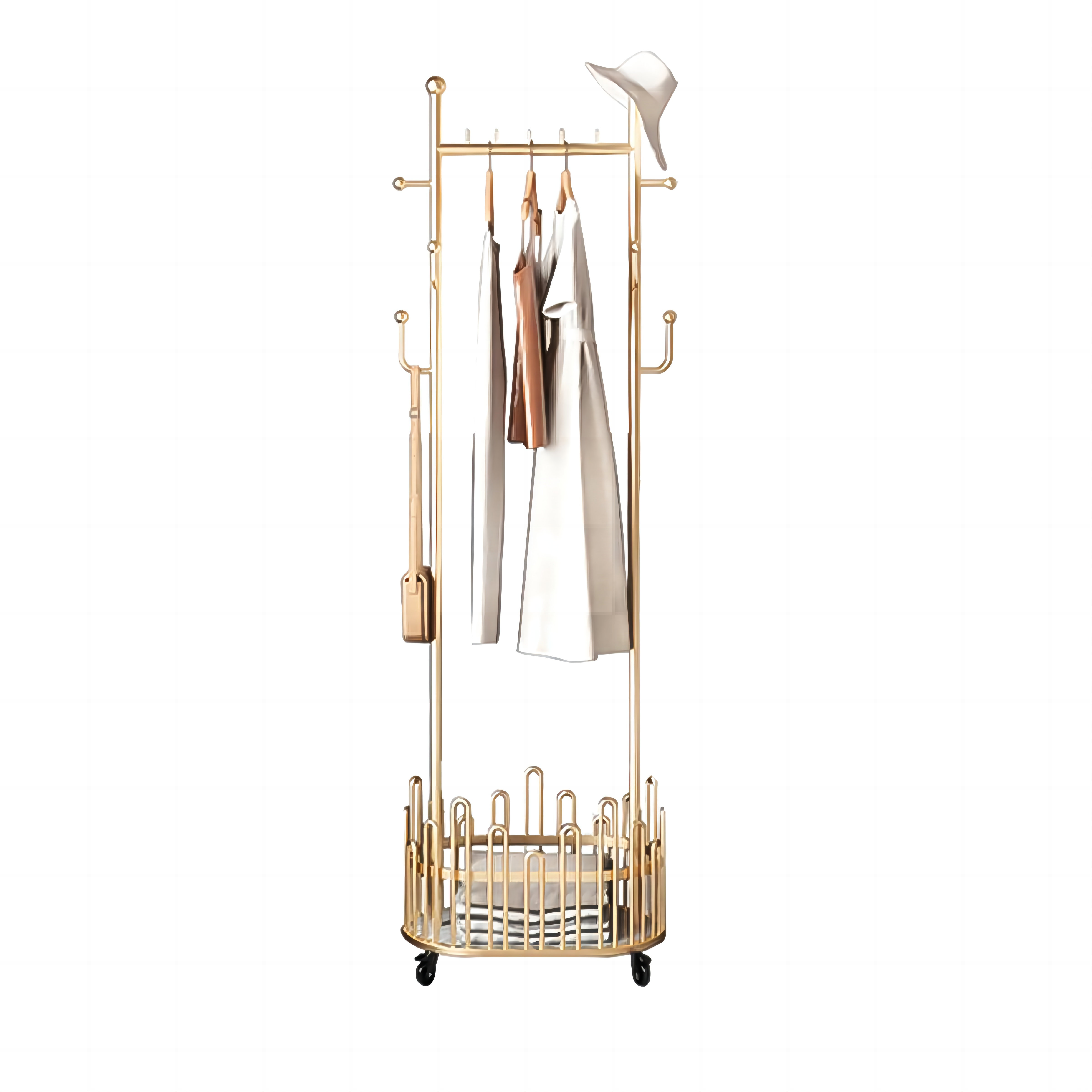Recon Furniture 21.26'' Metal Rolling Clothes Racks /Garment Racks ...