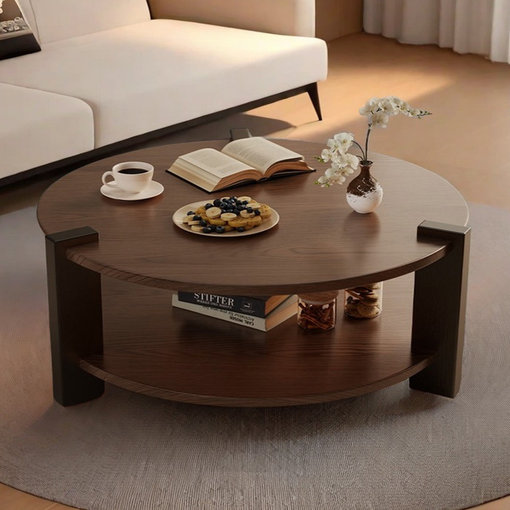Orxva Galaxy Solid Wood Round Coffee Table | Wayfair