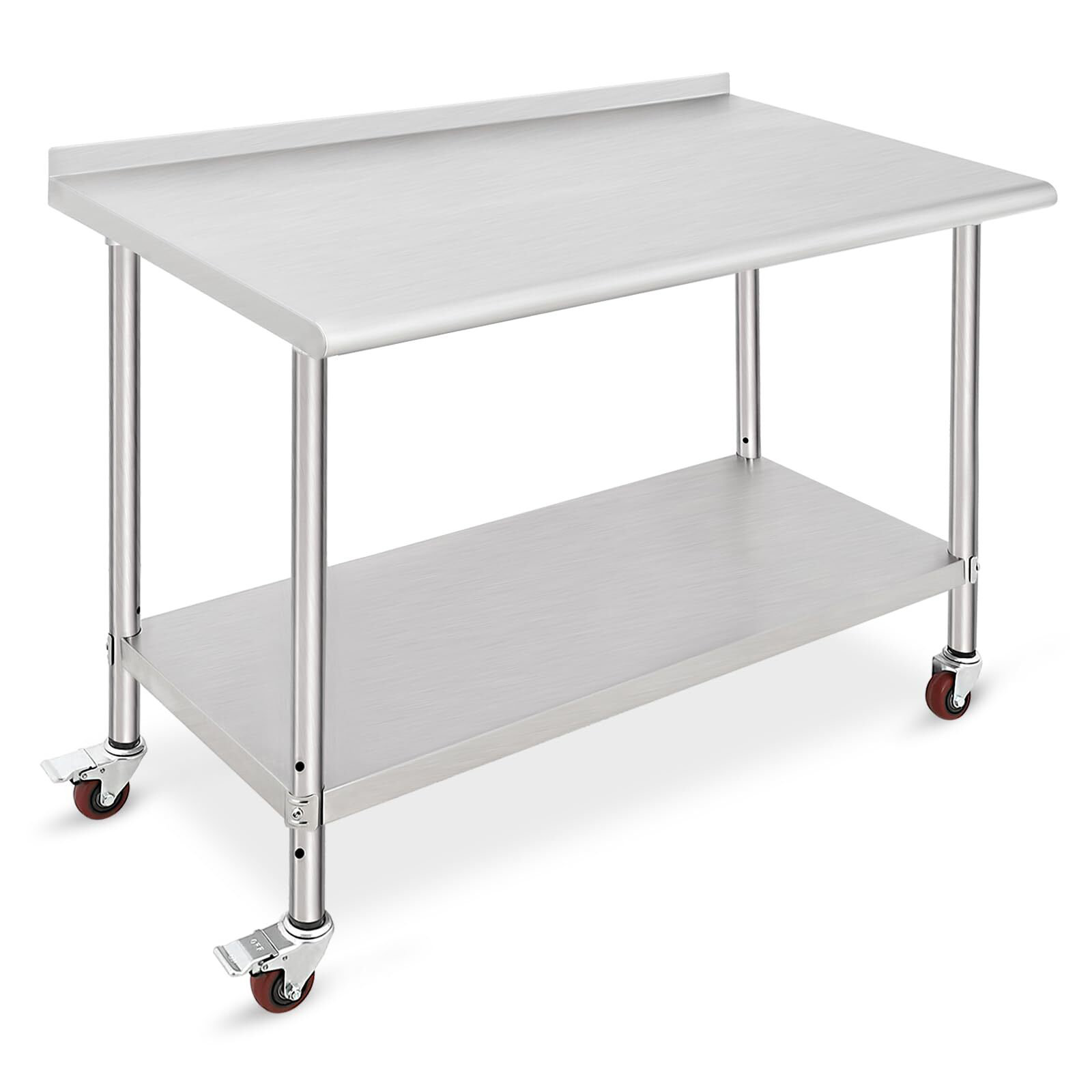 Prep & Savour Digna Stainless Steel Top Workbench with Wheels | Wayfair