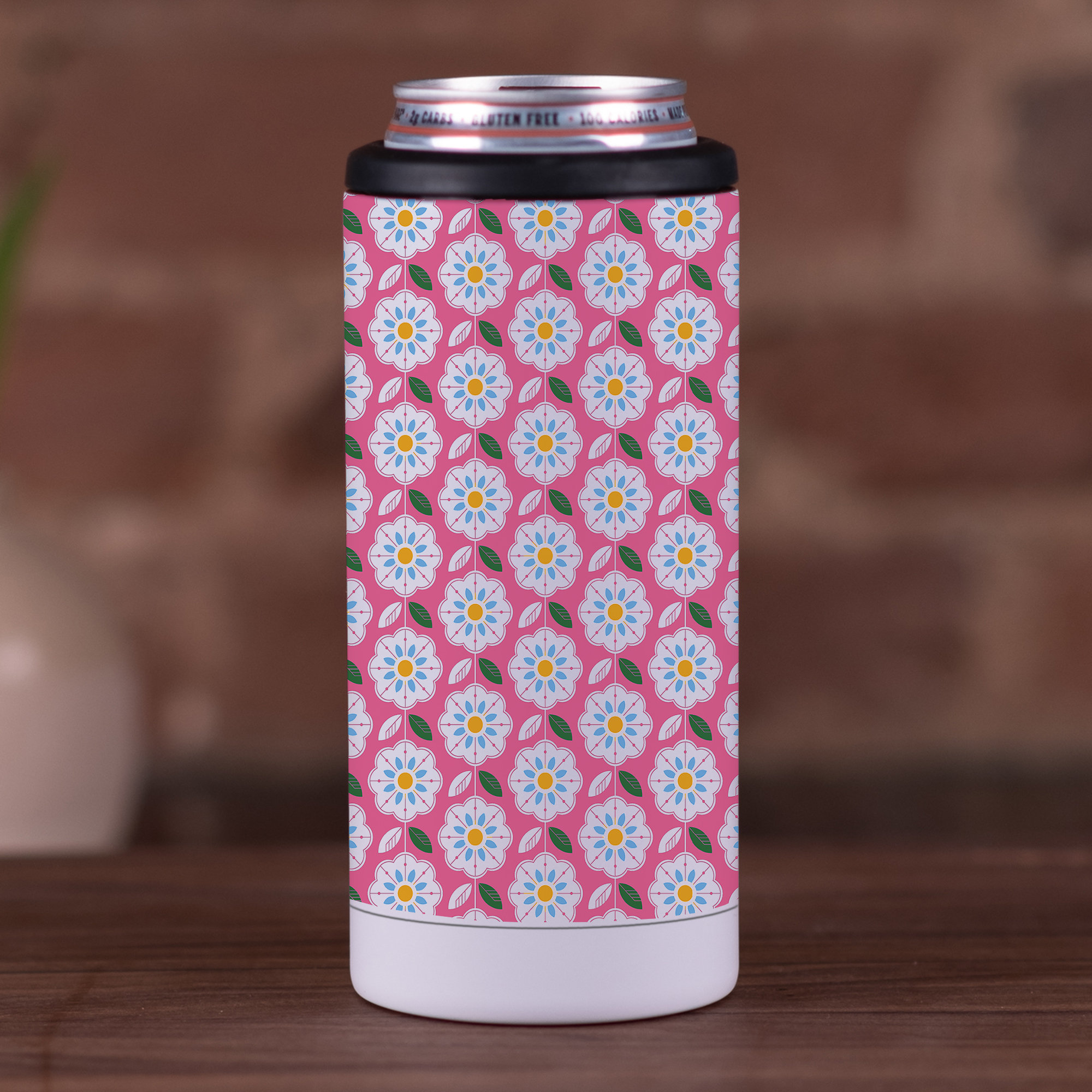 Designs Direct Creative Group Pink Mod Flower Pattern 12 oz. Beverage ...
