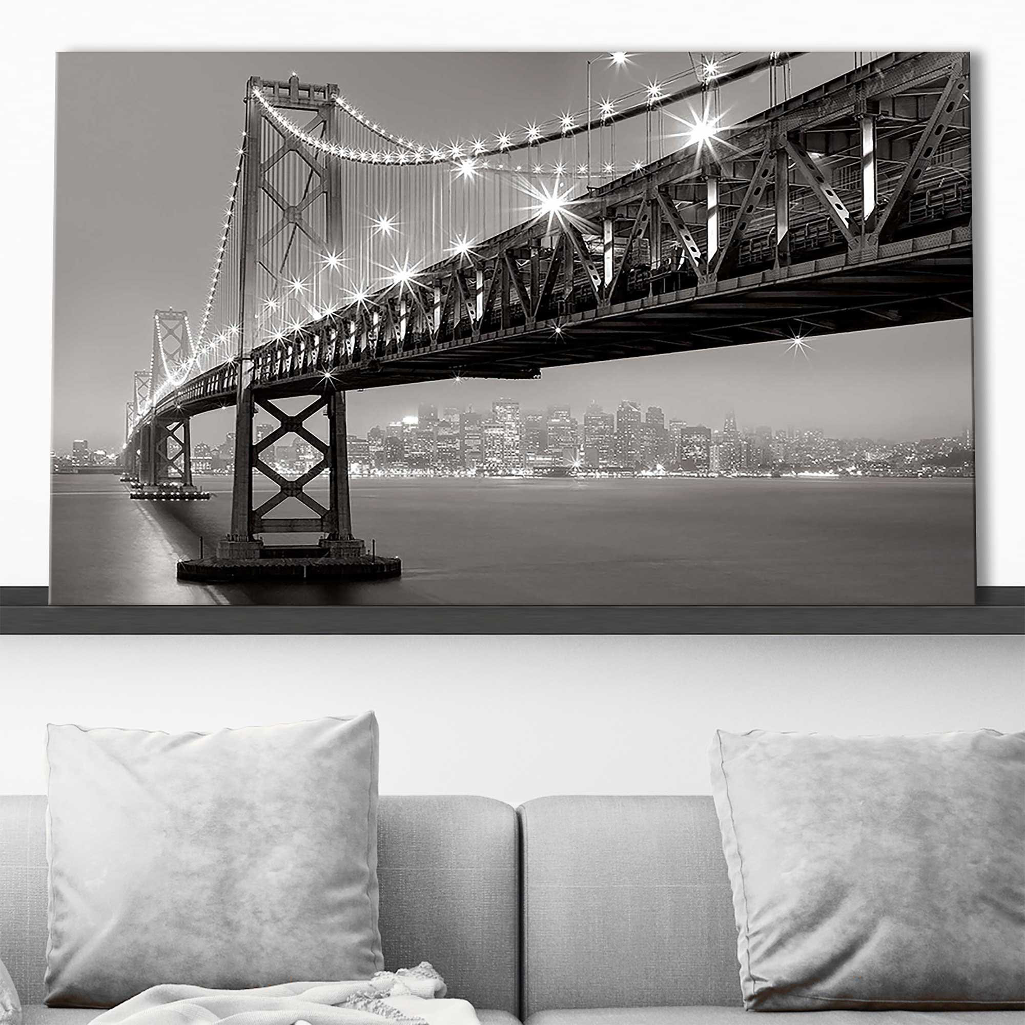 Latitude Run® Bay Bridge at Night by Aaron Reed - Photograph - Wayfair ...