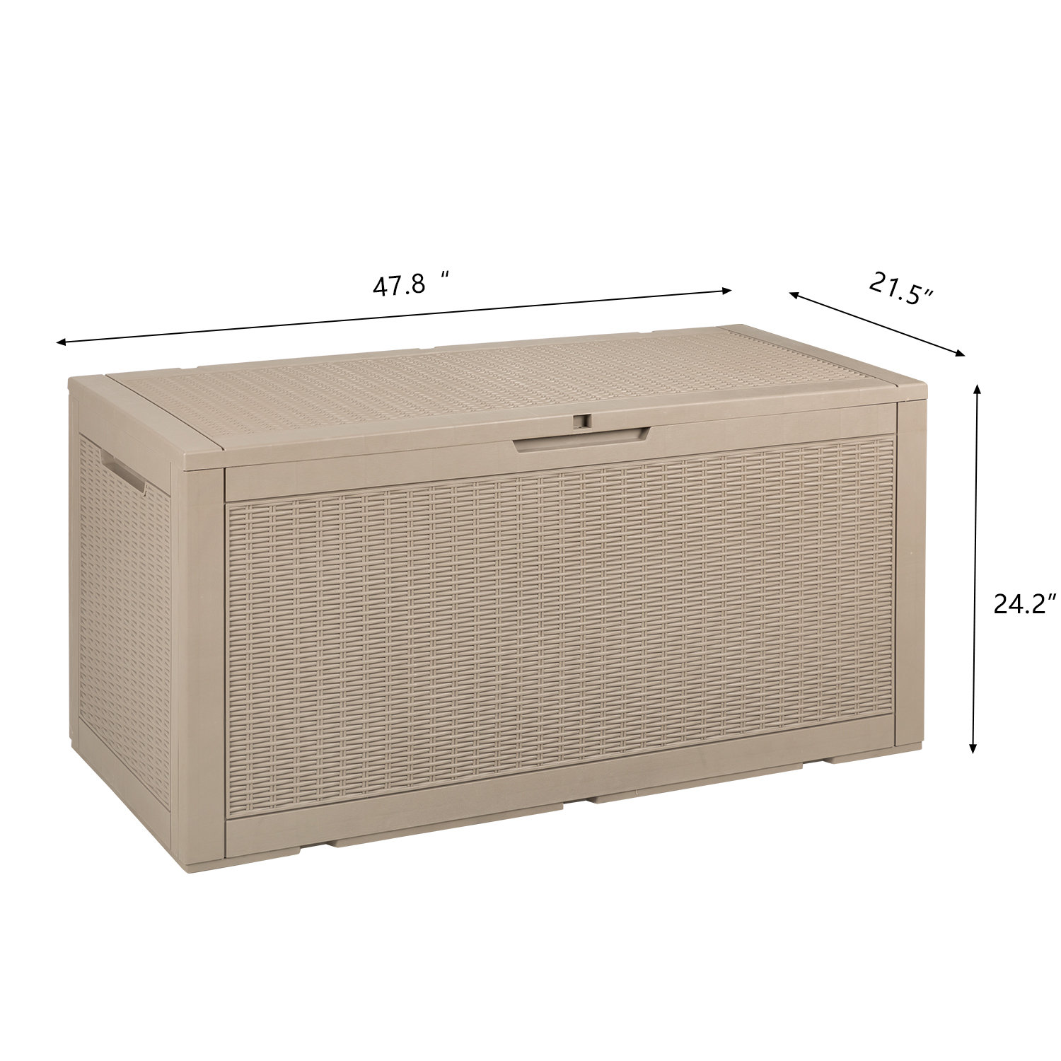 Devoko 100 Gallon Water Resistant Plastic Deck Storage Container Box ...