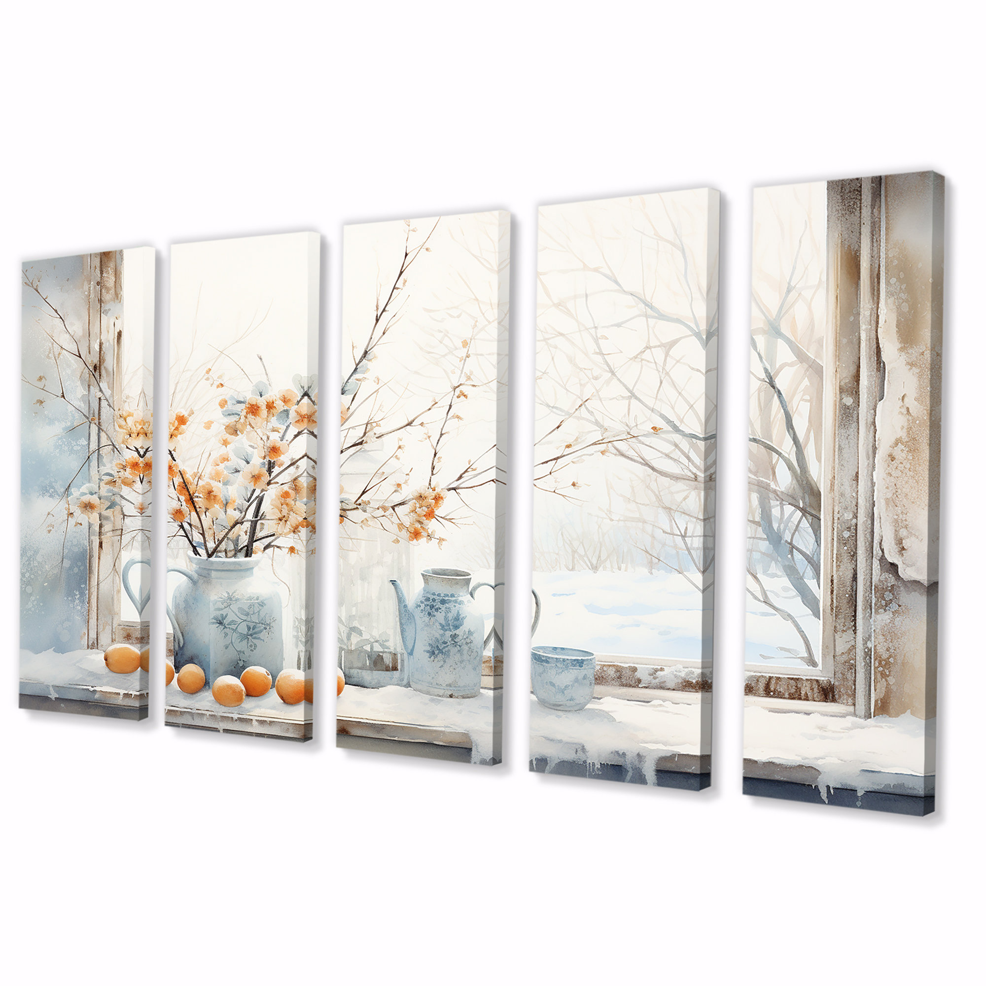 Red Barrel Studio® Cottage In Winter Window Charm III - Farm Windows 5 ...