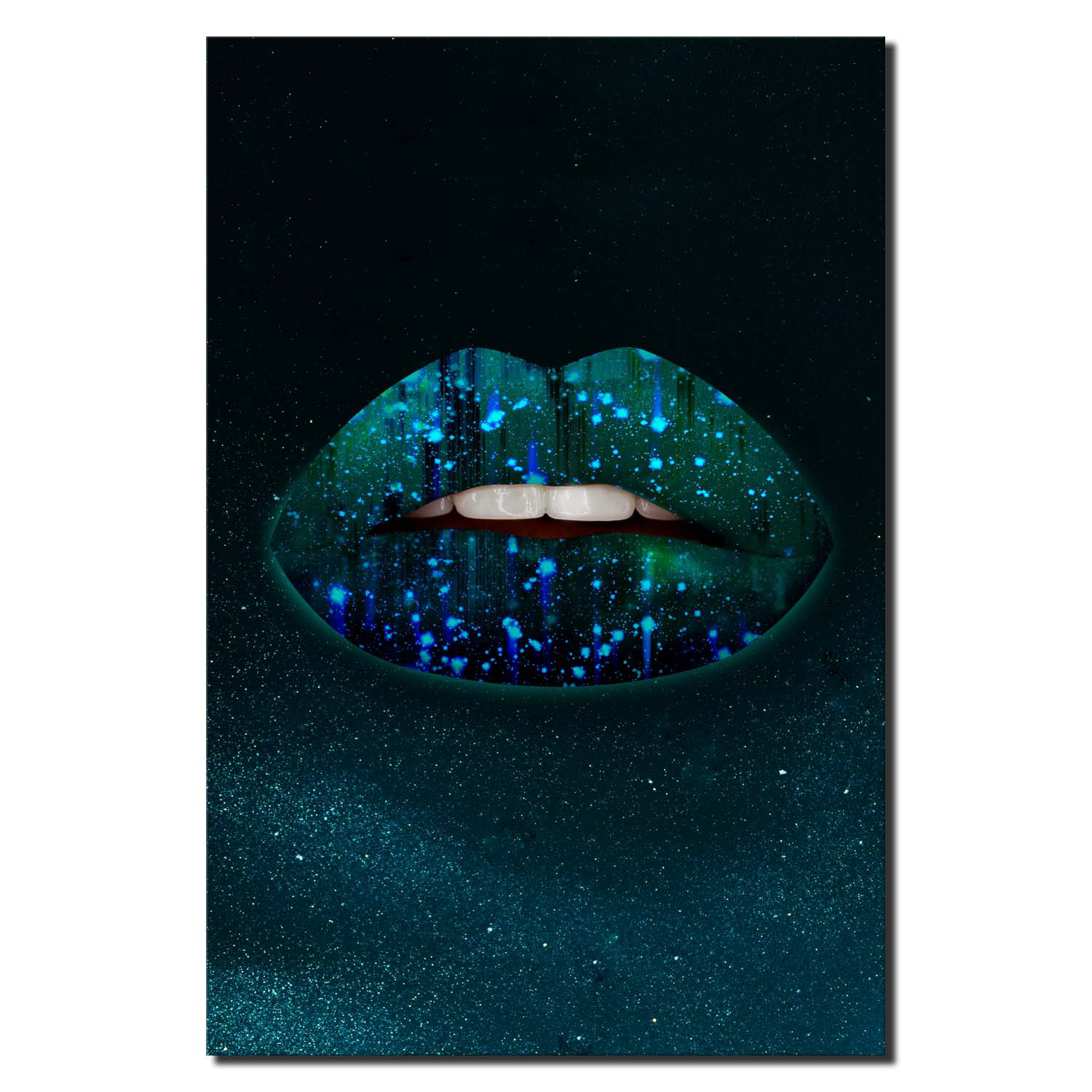 Mercer41 Galaxy Lips - Graphic Art Print on Canvas | Wayfair