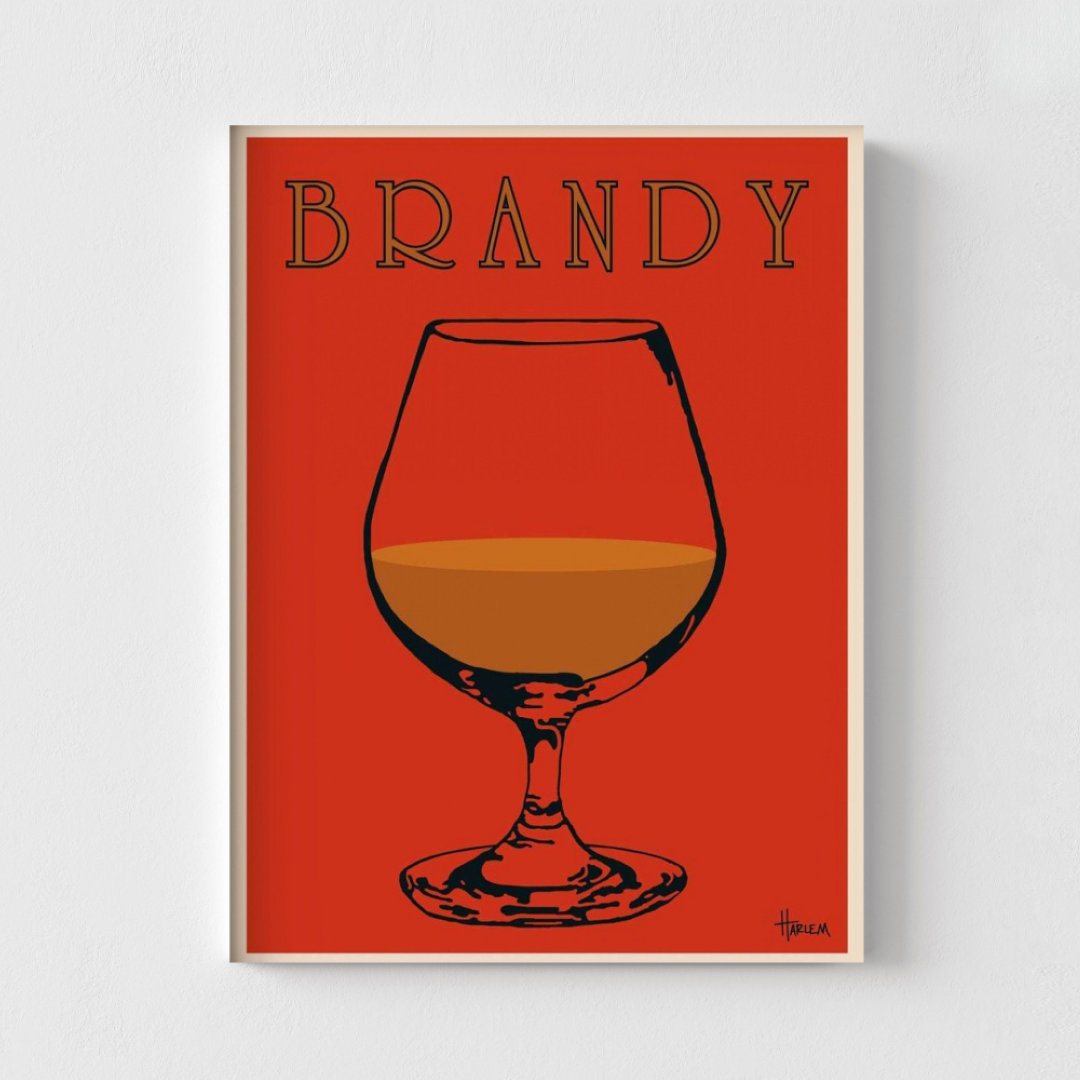 WeFrameArt Glass Of Brandy Poster Print, Vintage Brandy Liquor Poster ...