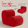 WOWMAX Red Velvet Heart Chair Upholstered Accent Chair Slipper Chair ...