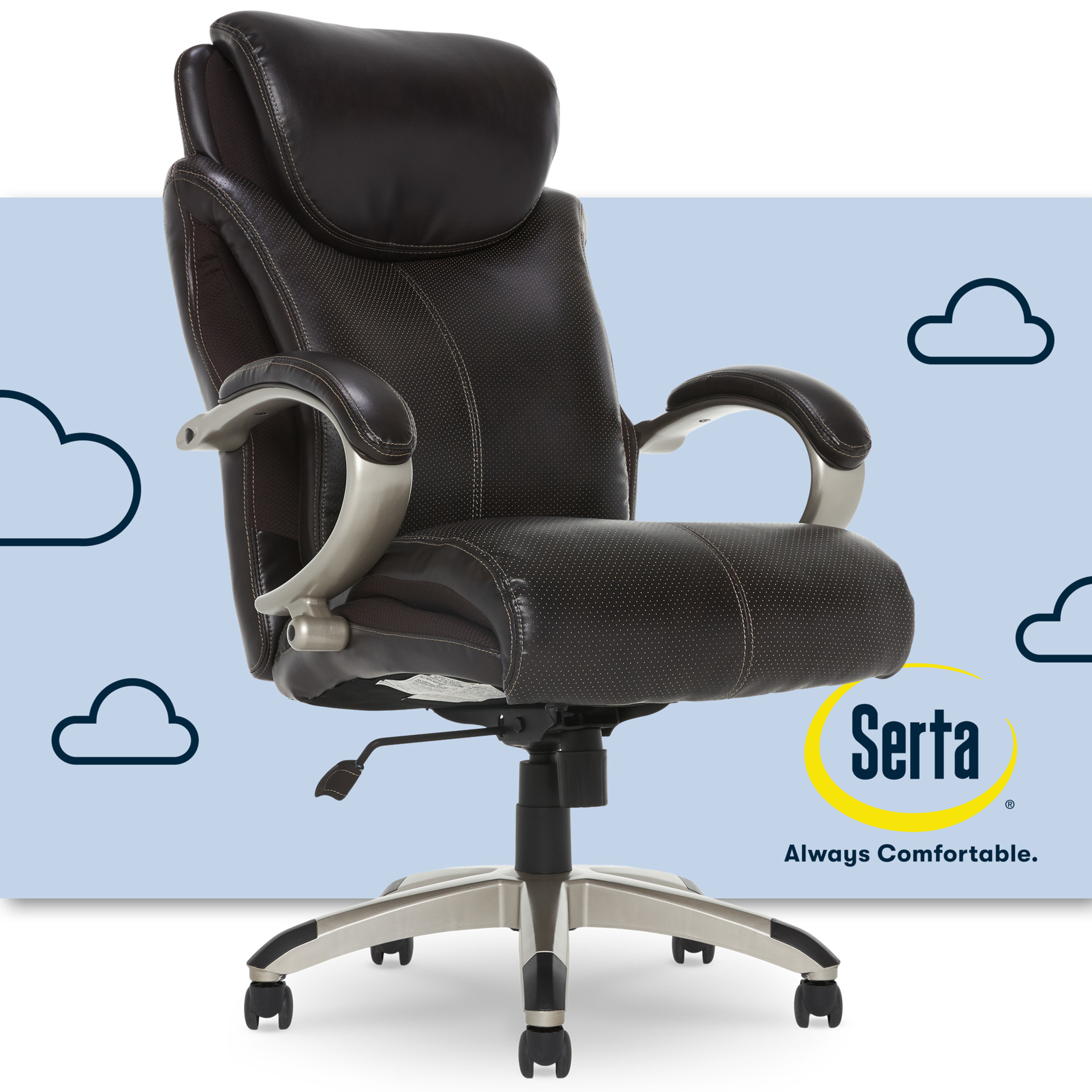 Serta Dayton Big and Tall Executive Office Chair with AIR Technology ...