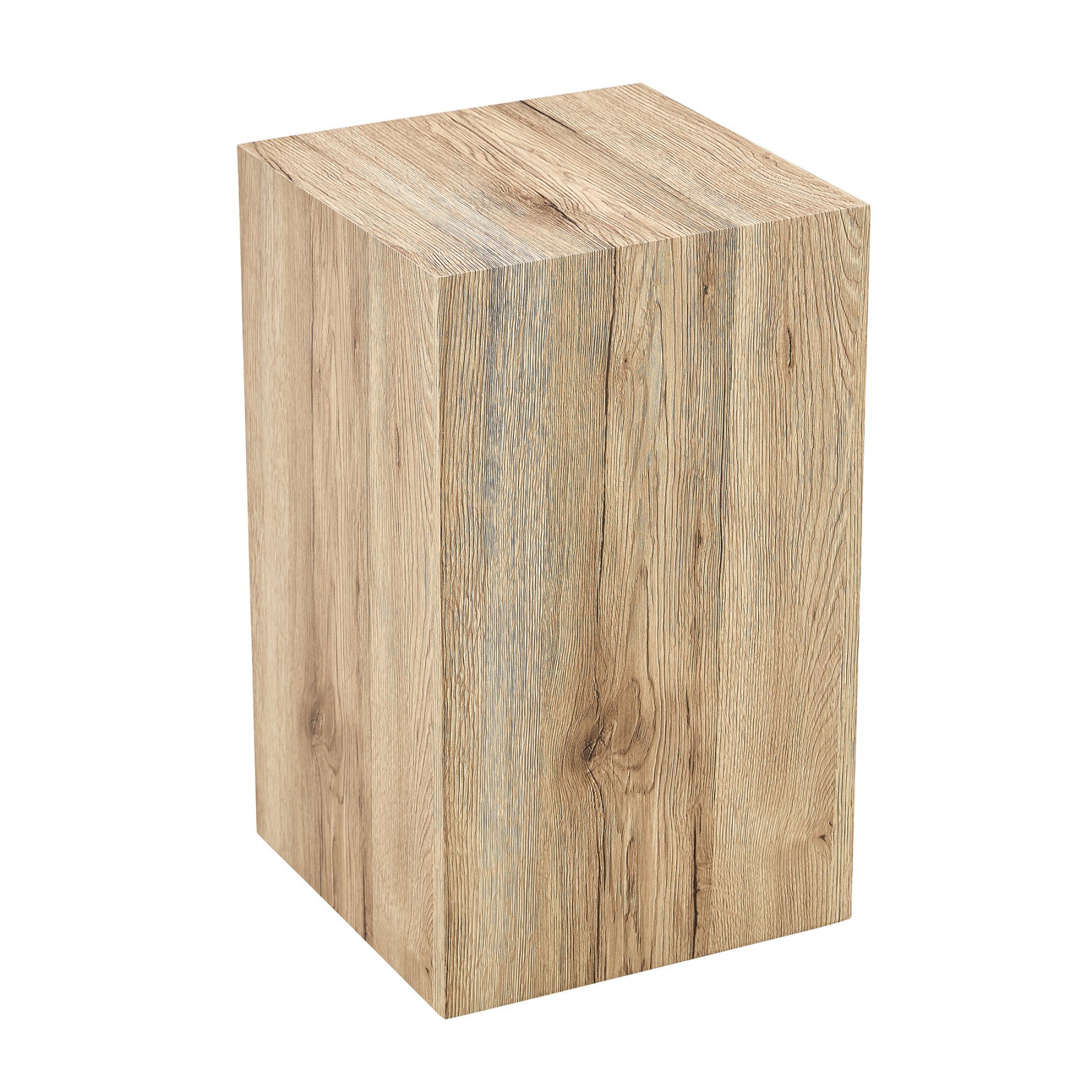 Hokku Designs Modern MDF side table in smooth light wood grain pattern ...