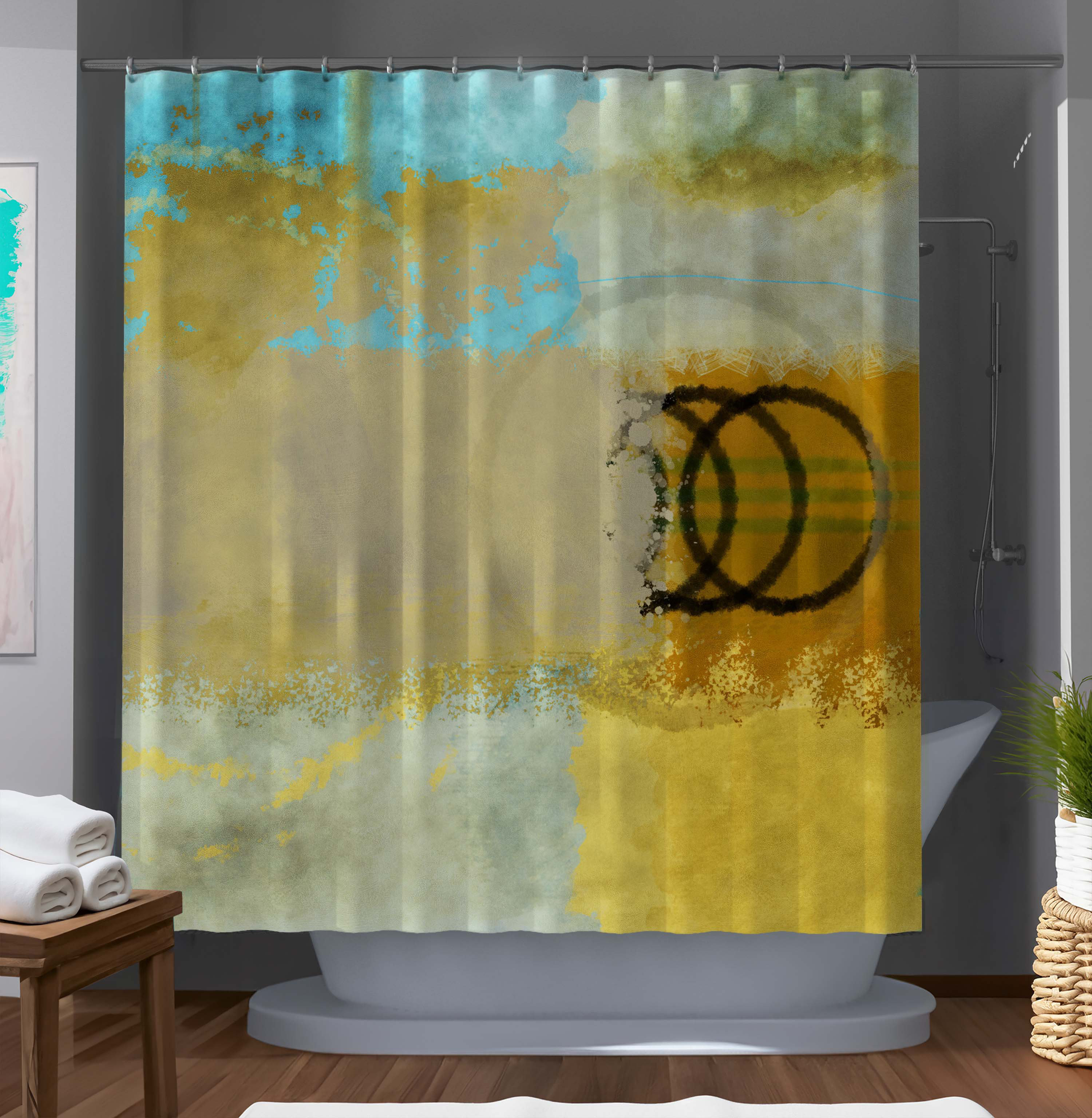 East Urban Home Brief Miracle Shower Curtain | Wayfair