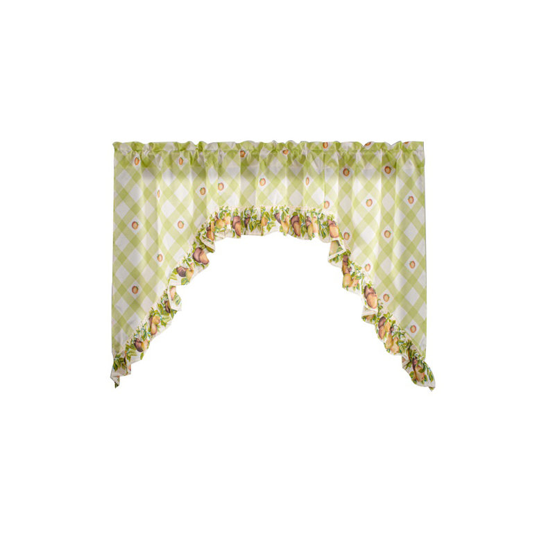 Winston Porter Jabarri Toile Swag 60" Window Valance in Green | Wayfair