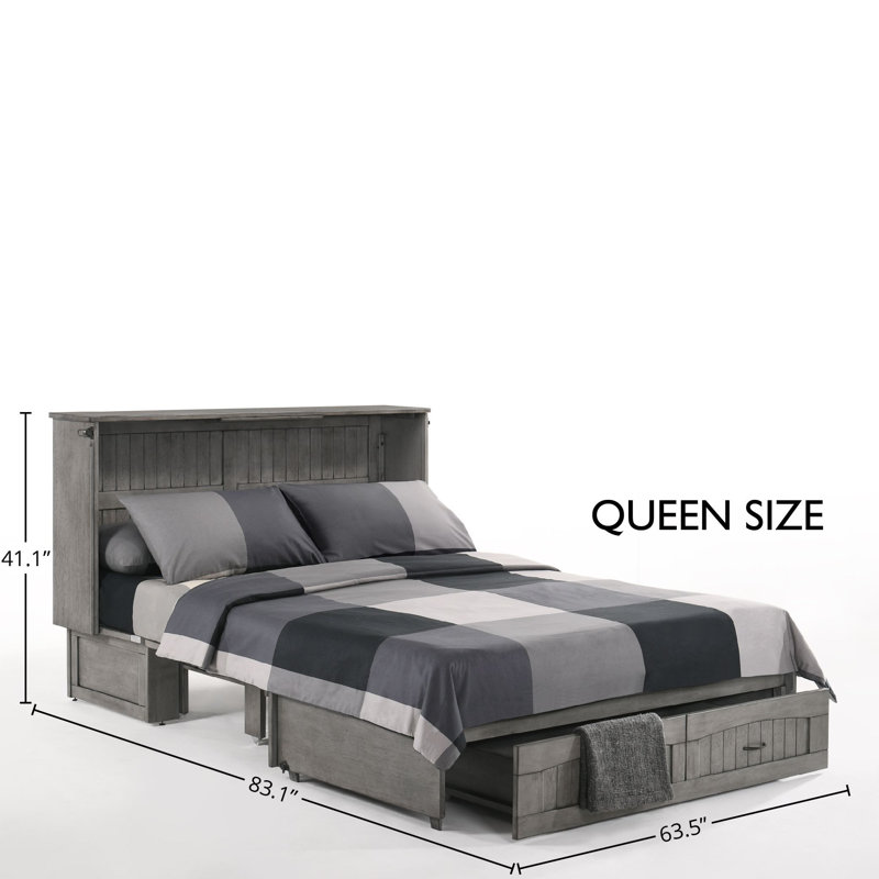 Night & Day Furniture Alpine Queen Size Murphy Bed Cabinet With Storage ...