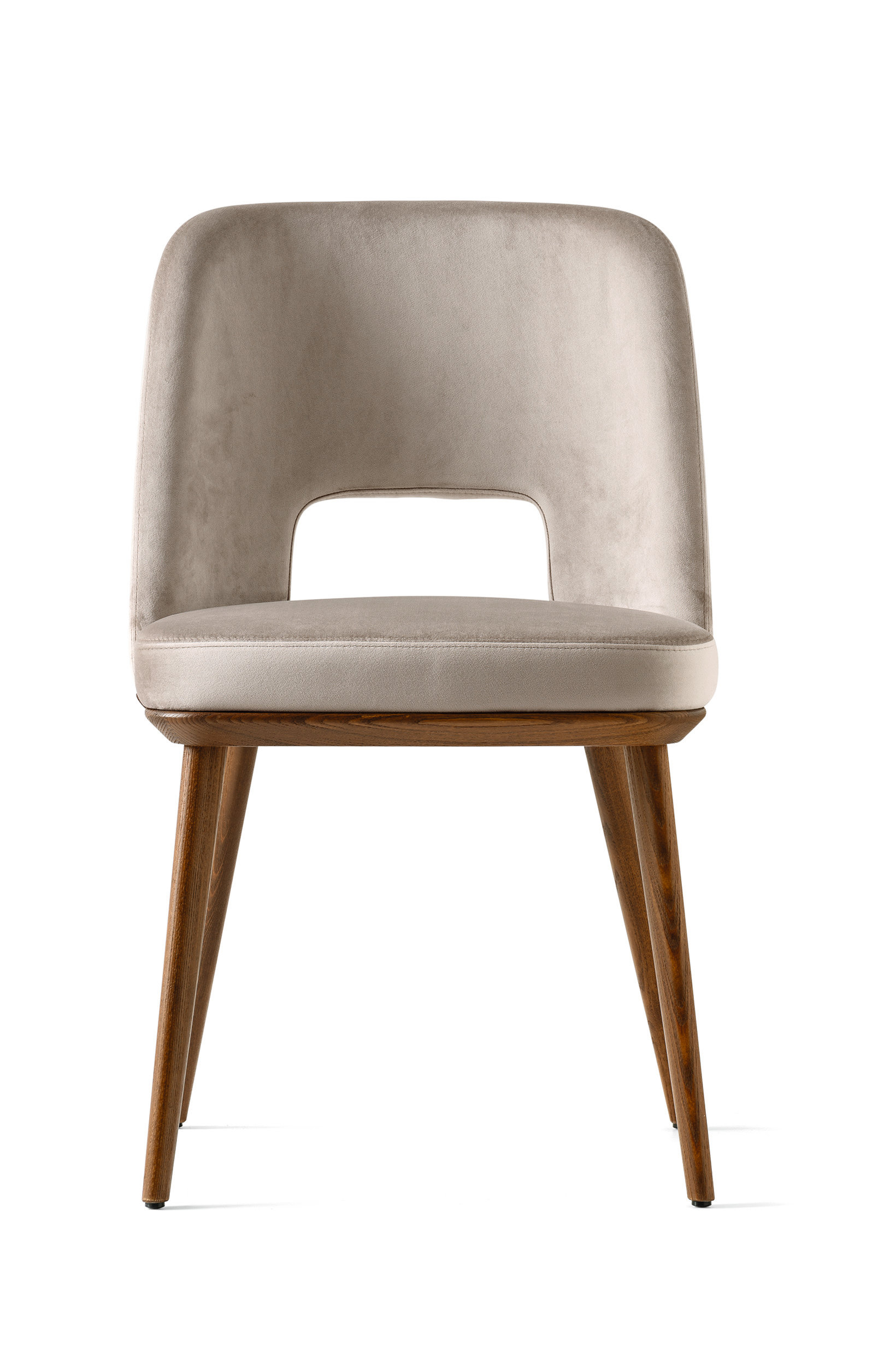 Calligaris Foyer Upholstered Open-Back Chair with Wooden Base | Perigold