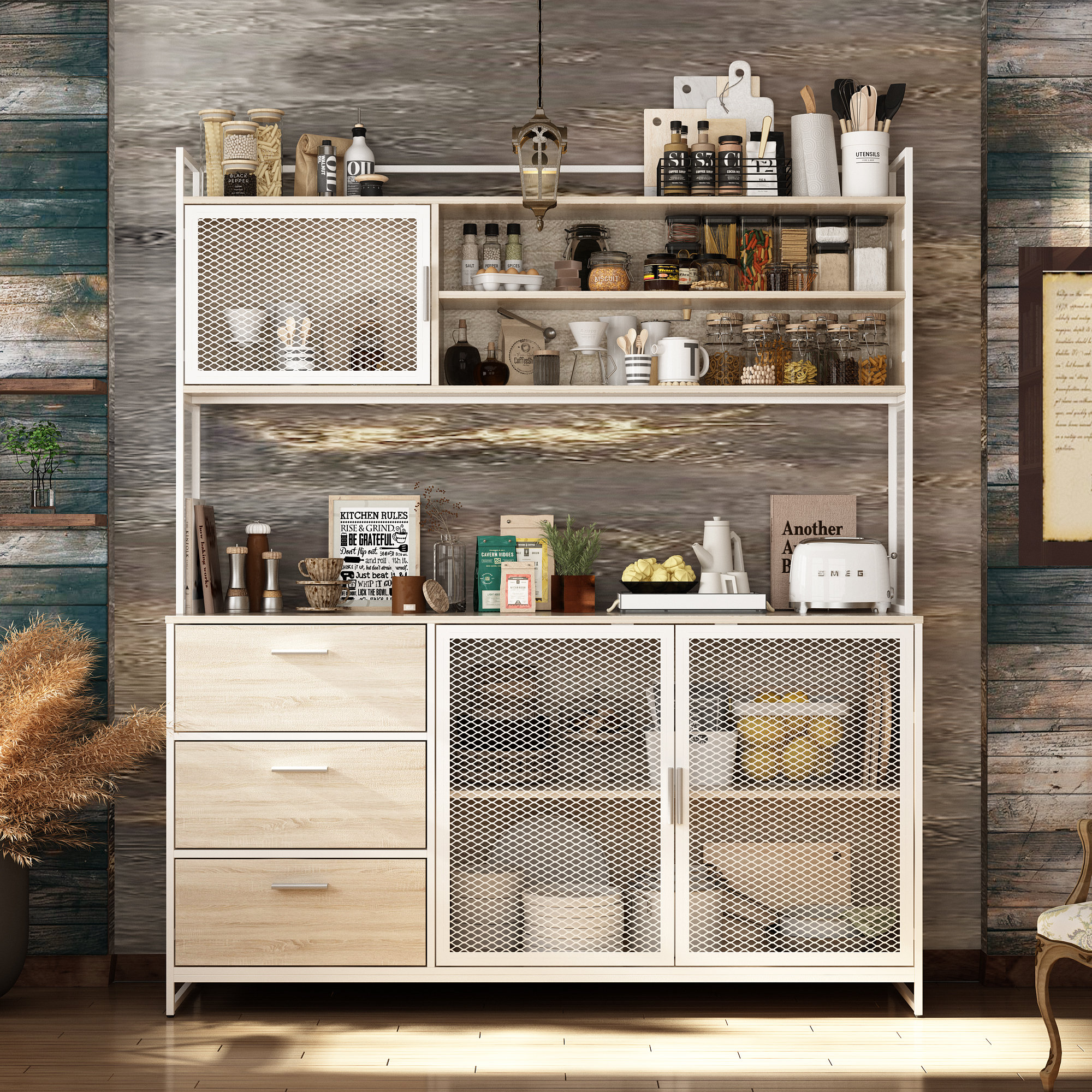 17 Stories Zelpha 68.5'' Kitchen Pantry & Reviews | Wayfair