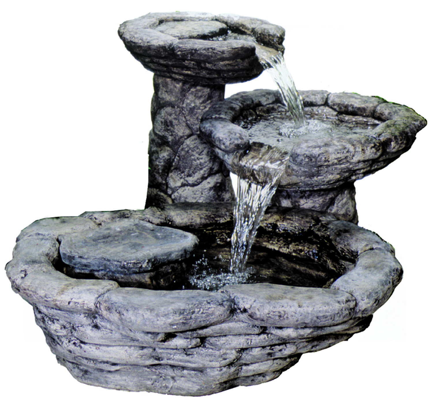 Florence & New Italian Art Company Cast Stone Mini Cascade Fountain ...