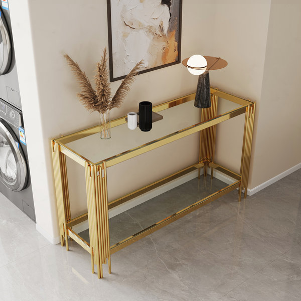 Mercer41 Tempered Glass Console Table | Wayfair