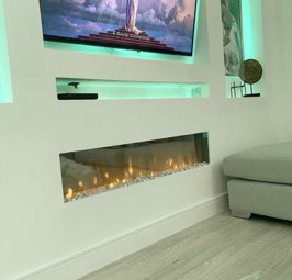 digital flames Frameless Wall Mounted Electric Fire | Wayfair.co.uk