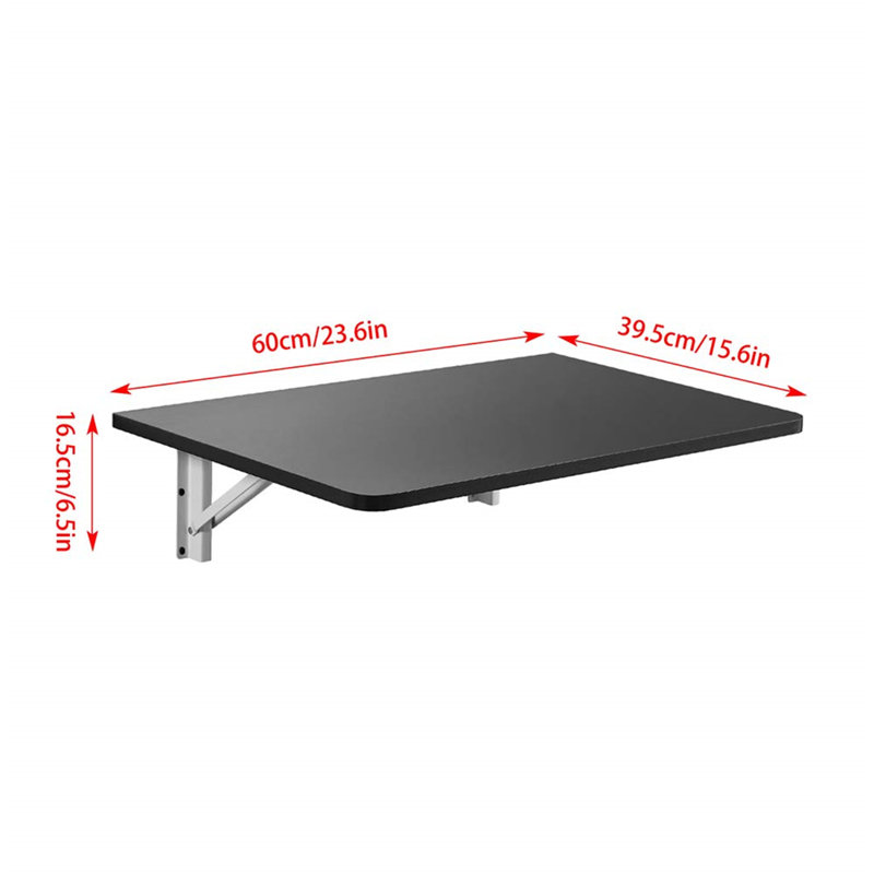 17 Stories Wall Mounted Folding Laptop Table With Metal Stand | Wayfair ...
