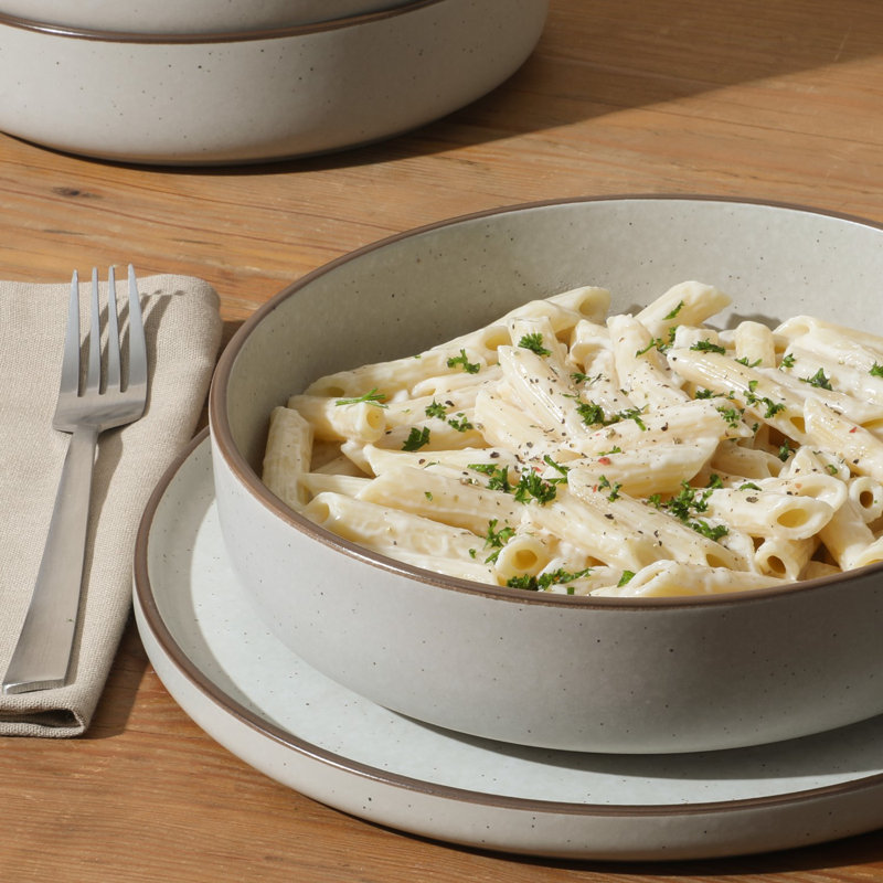 Gibson Elite Gelston Stoneware Matte Reactive Glaze 16 Piece Plates and ...