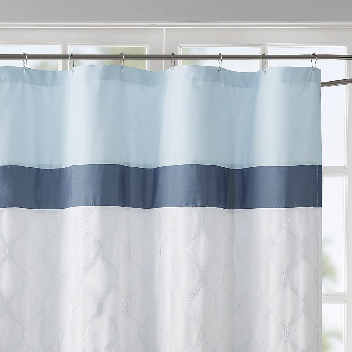East Urban Home Printed And Embroidered Shower Curtain | Wayfair