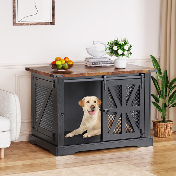 Laurel Foundry Modern Farmhouse® Farmhouse Dog Crate Furniture, Heavy ...