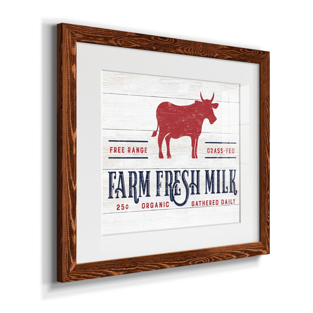 Gracie Oaks Farm Fresh Milk-Premium Framed Print - Ready To Hang ...